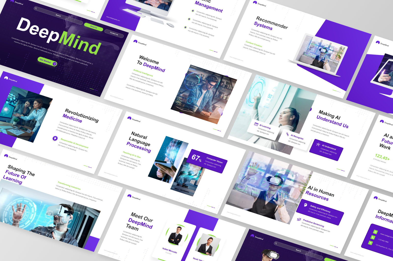 DeepMind - Artificial Intelegence Keynote Template, Presentation Templates