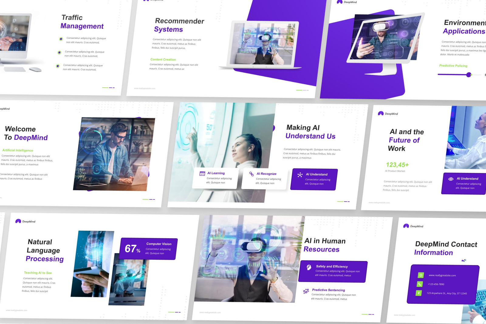 DeepMind - Artificial Intelegence Keynote Template, Presentation Templates