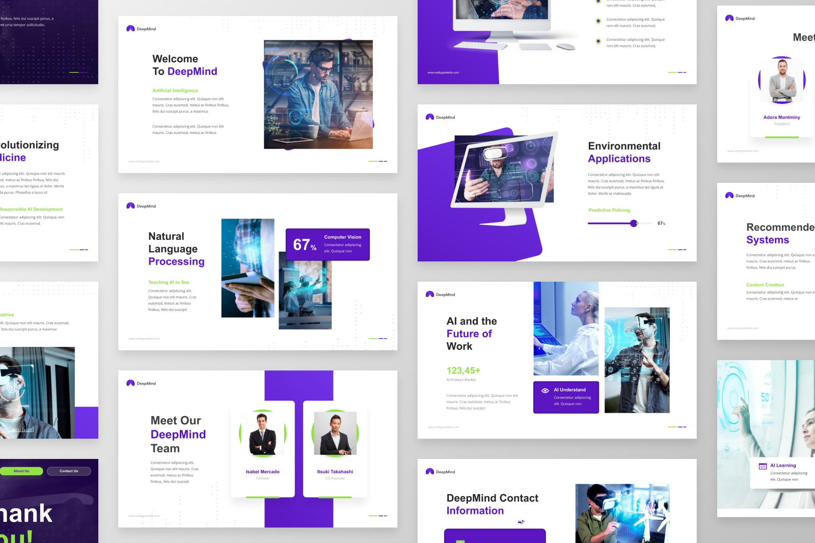 DeepMind - Artificial Intelegence Keynote Template, Presentation Templates