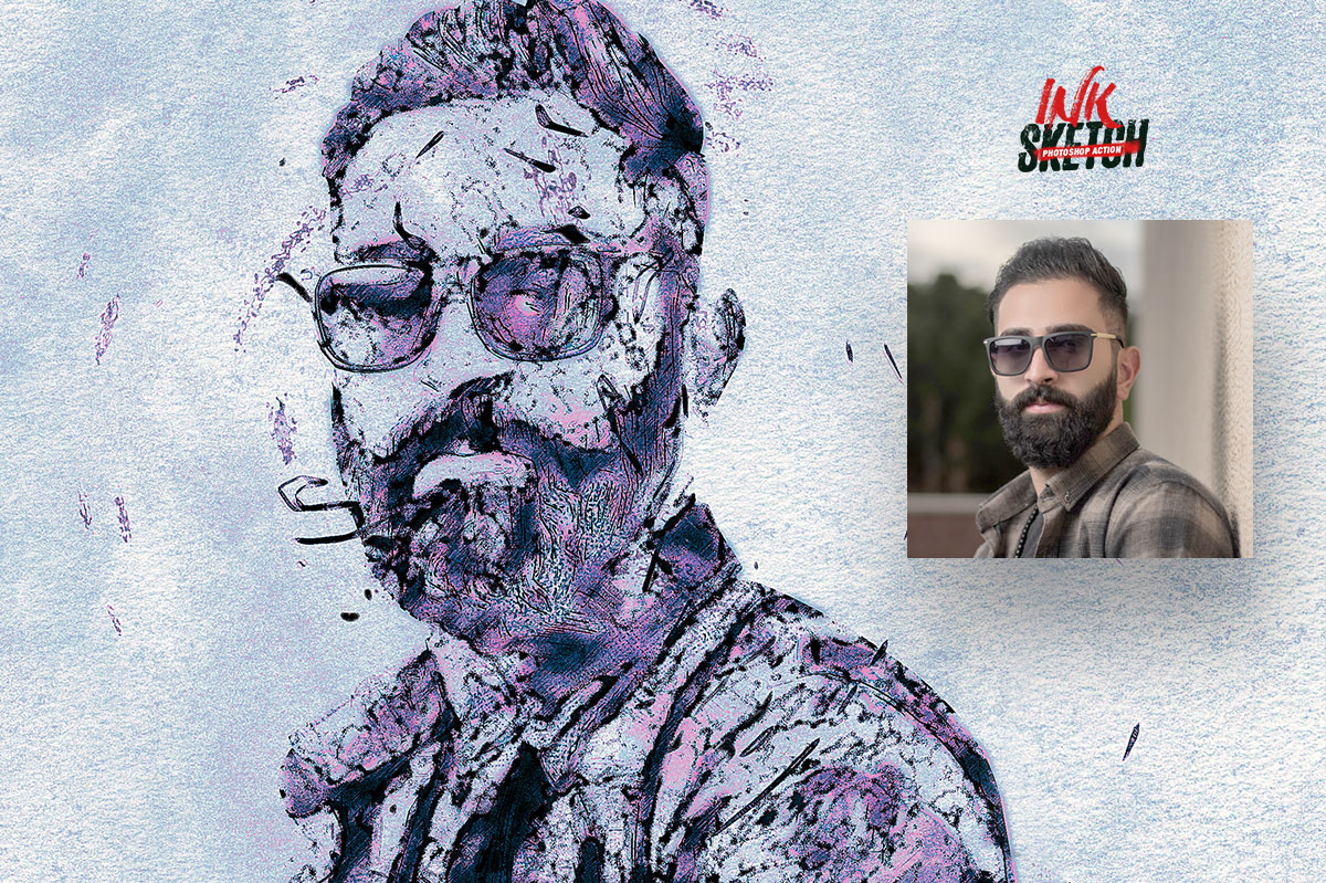 Ink Sketch Photoshop Action, Add-ons | GraphicRiver