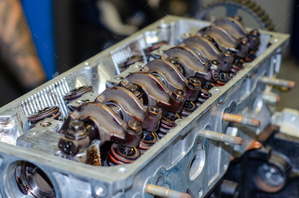 Disassembly crankshaft carbon dirty Stock Photo by wirestock | PhotoDune