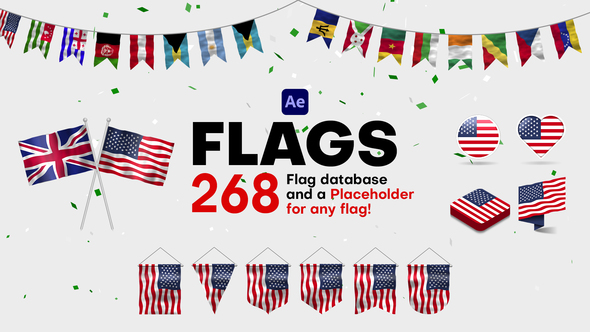 Flags for After Effects, After Effects Project Files | VideoHive