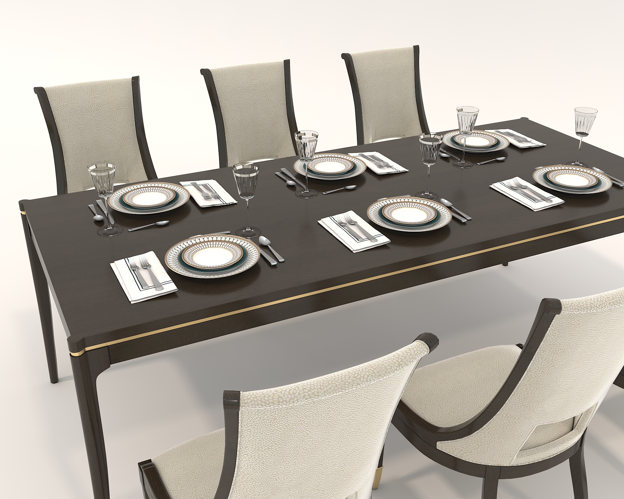 Restaurant Dining Table and Chairs 4 by nhattuankts | 3DOcean