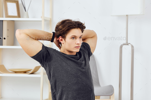 lifestyle man activity sport physical healthy indoor health training ...