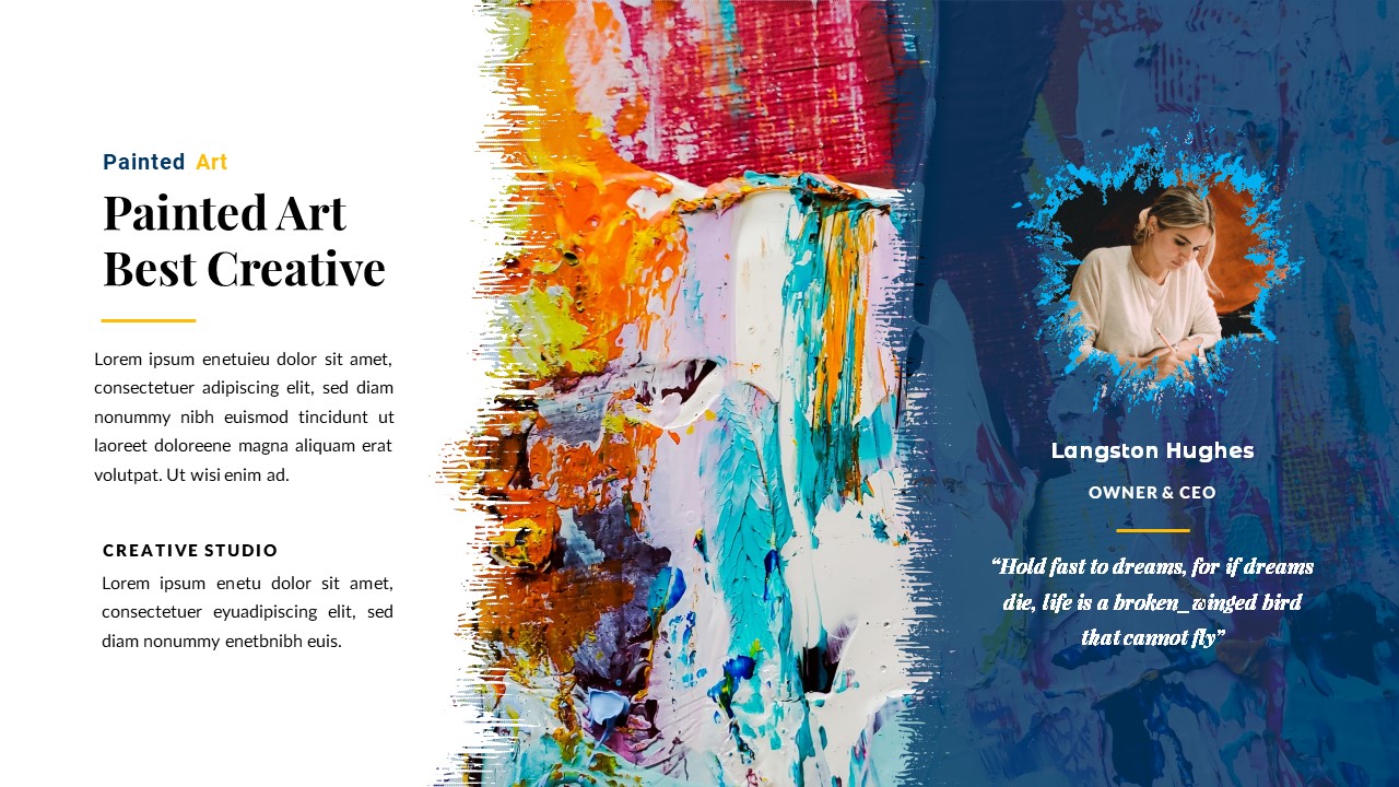 Painted - Creative Painted Art Keynote Template, Presentation Templates