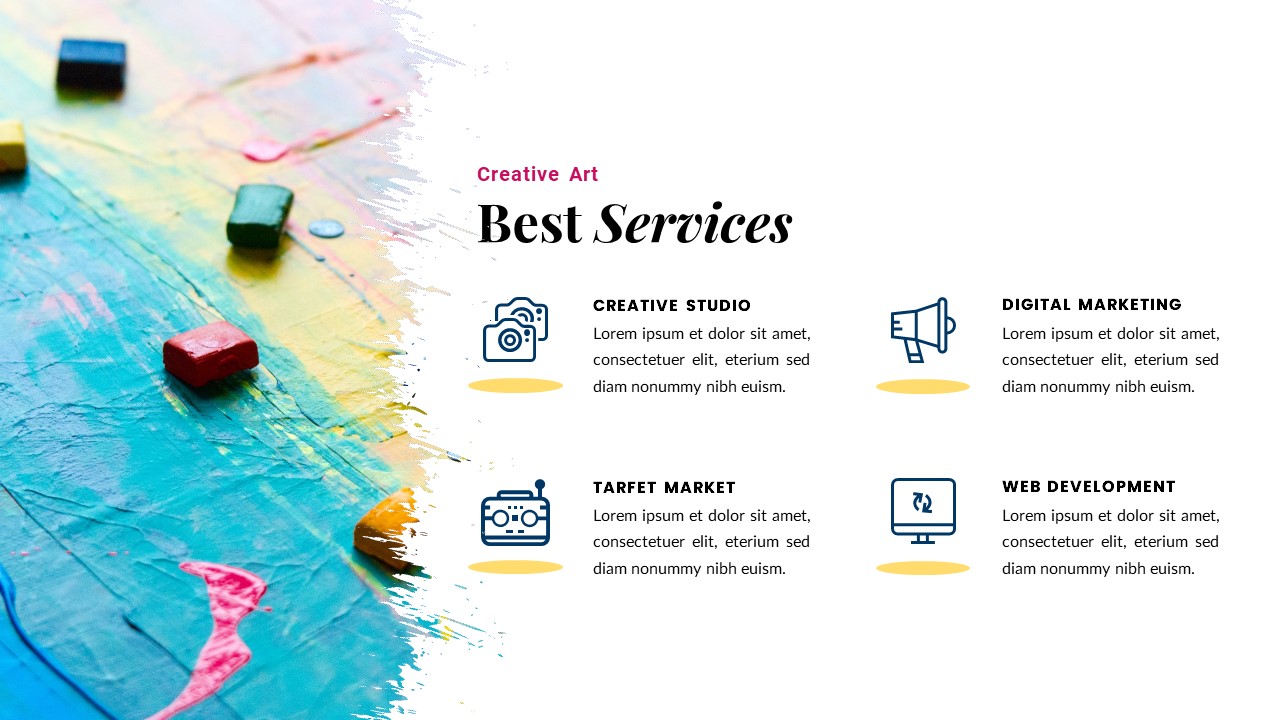 Painted - Creative Painted Art Keynote Template, Presentation Templates
