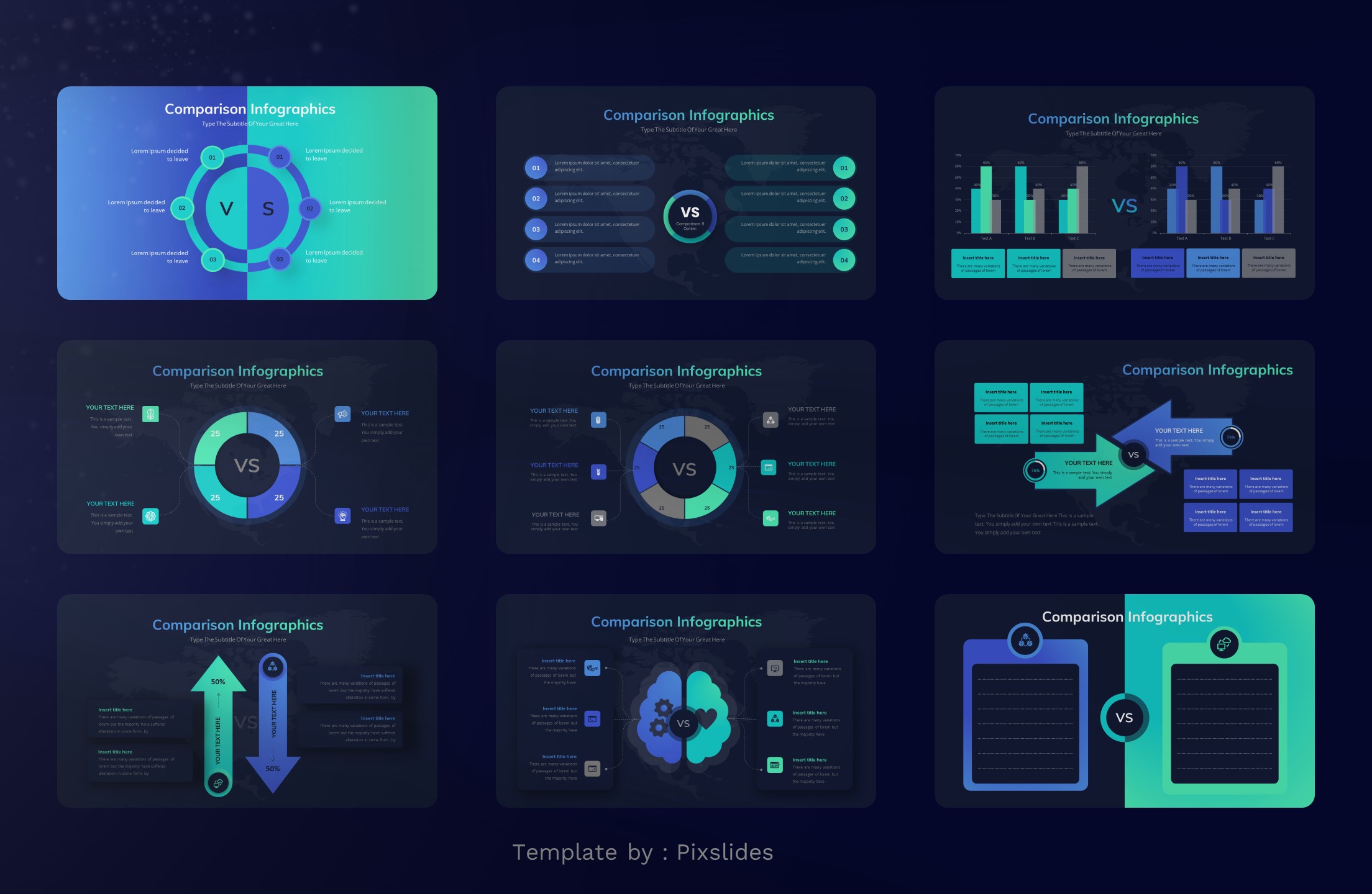 Comparison Infographic PowerPoint Template, Presentation Templates