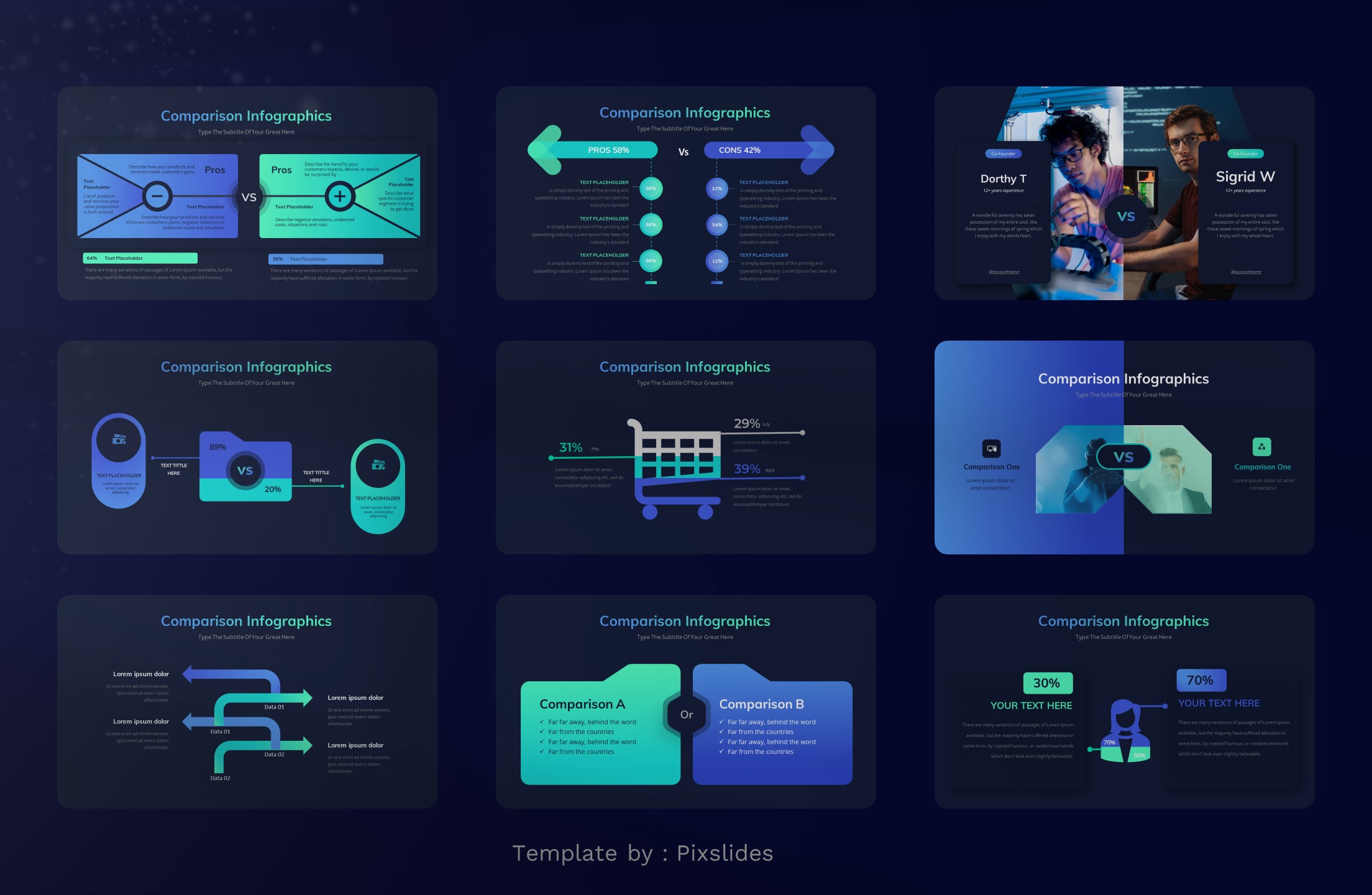 Comparison Infographic PowerPoint Template, Presentation Templates