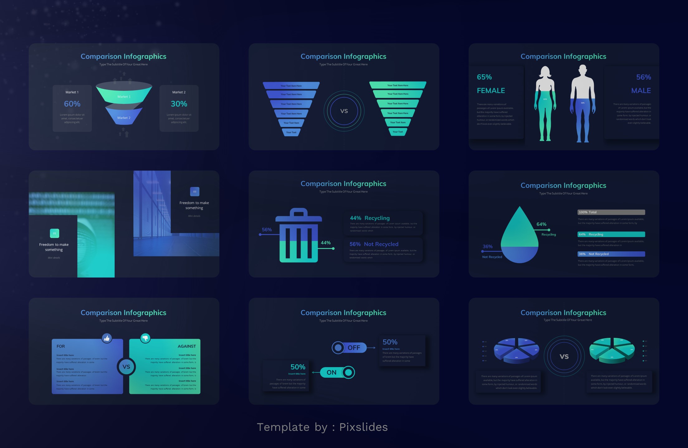 Comparison Infographic PowerPoint Template, Presentation Templates