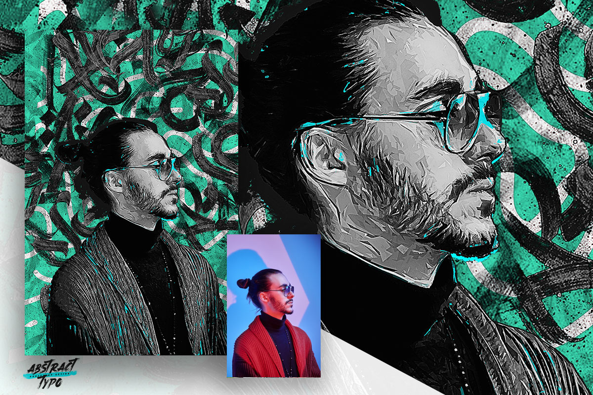 Abstract Typo Photoshop Action, Add-ons | GraphicRiver