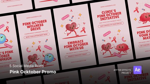 Social Media Reels - Pink October Promo After Effects Template, After ...