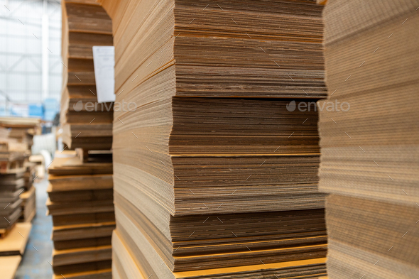Cardboard box, pile of paper warehouse storage paper. Stock Photo by ...