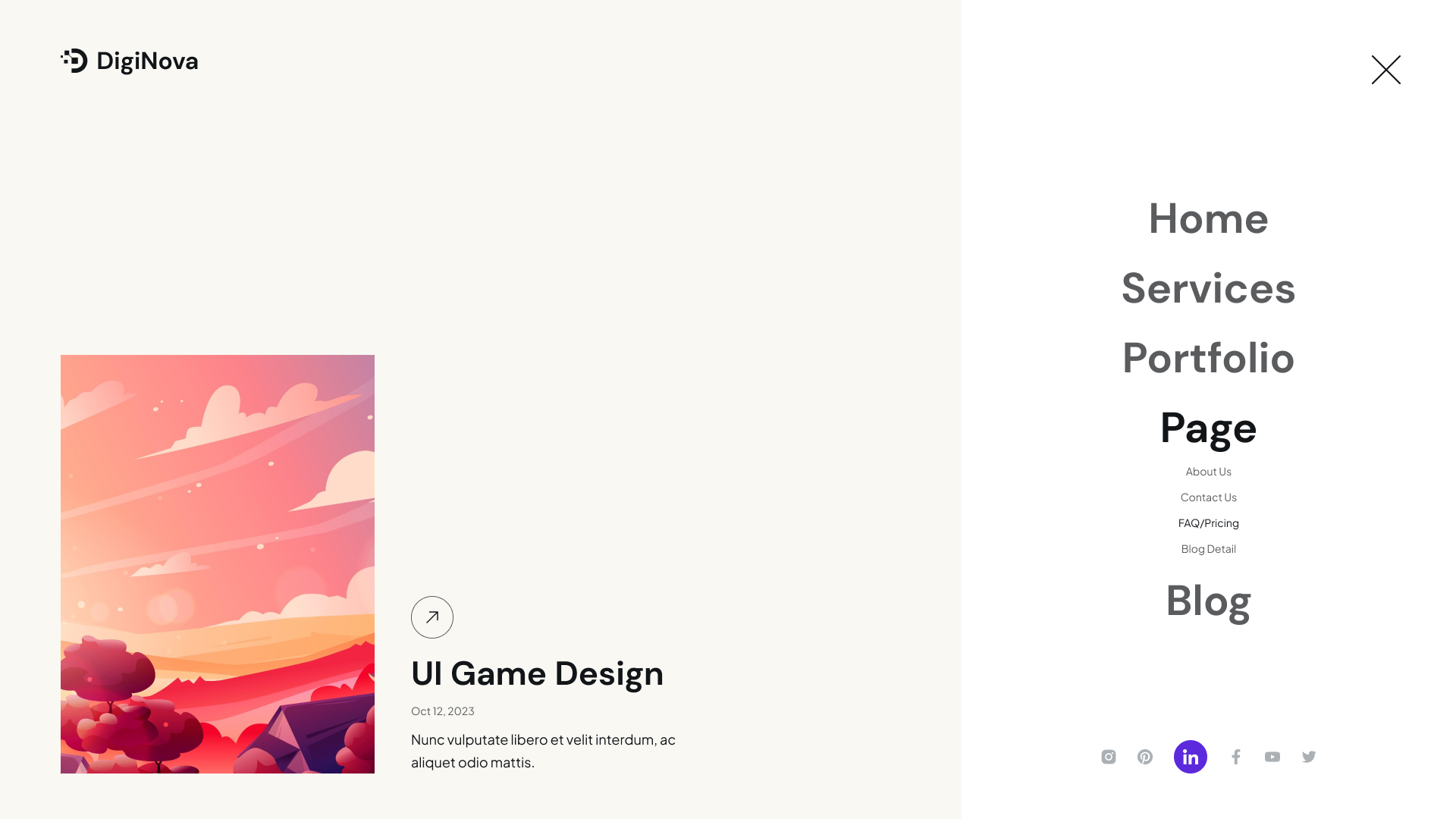DigiNova - Creative Digital Agency & Portfolio Figma Template by Avitex