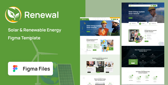 Renewal - Solar & Renewable Energy Figma Template by themepul | ThemeForest