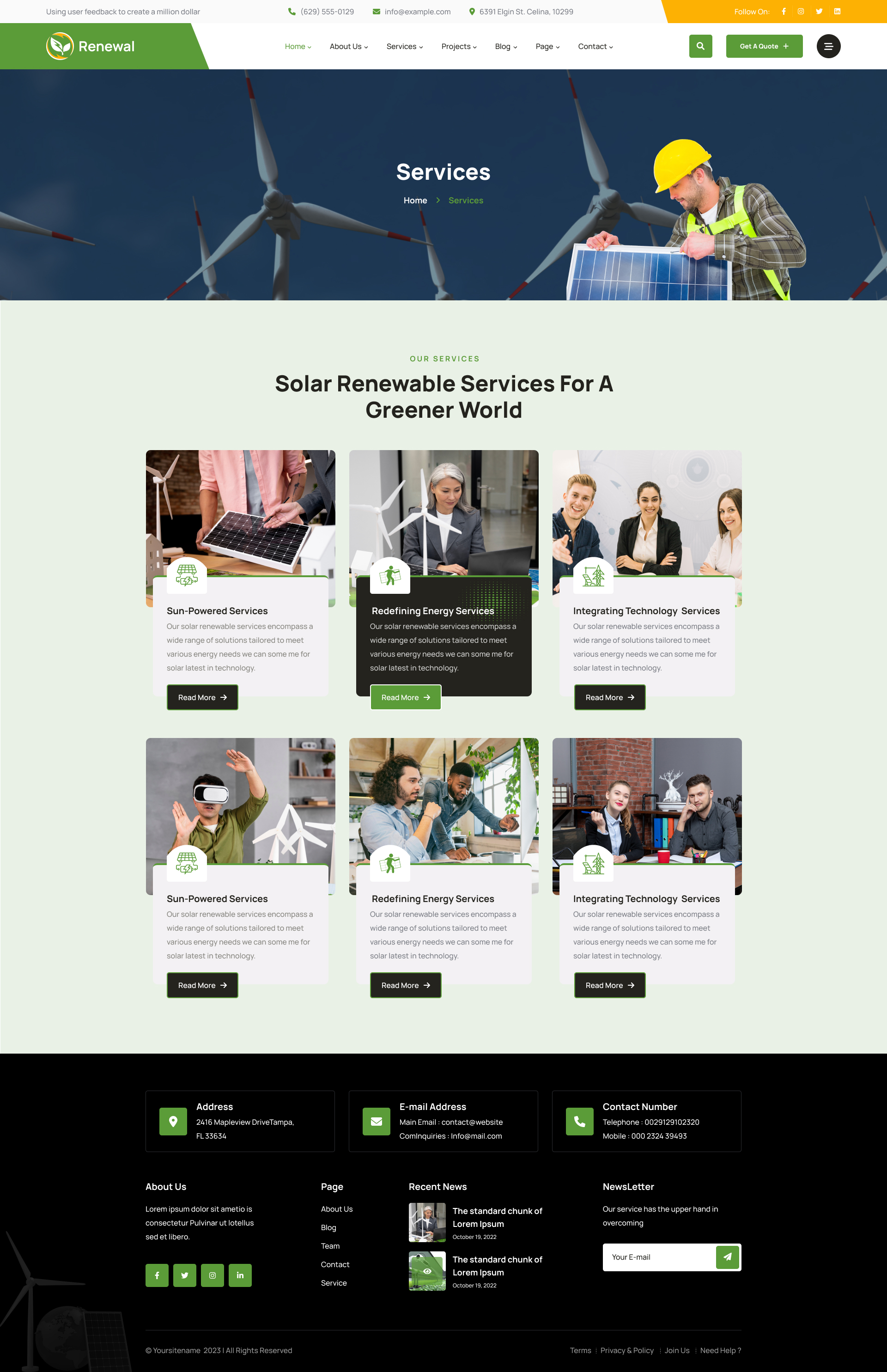 Renewal - Solar & Renewable Energy Figma Template by themepul | ThemeForest