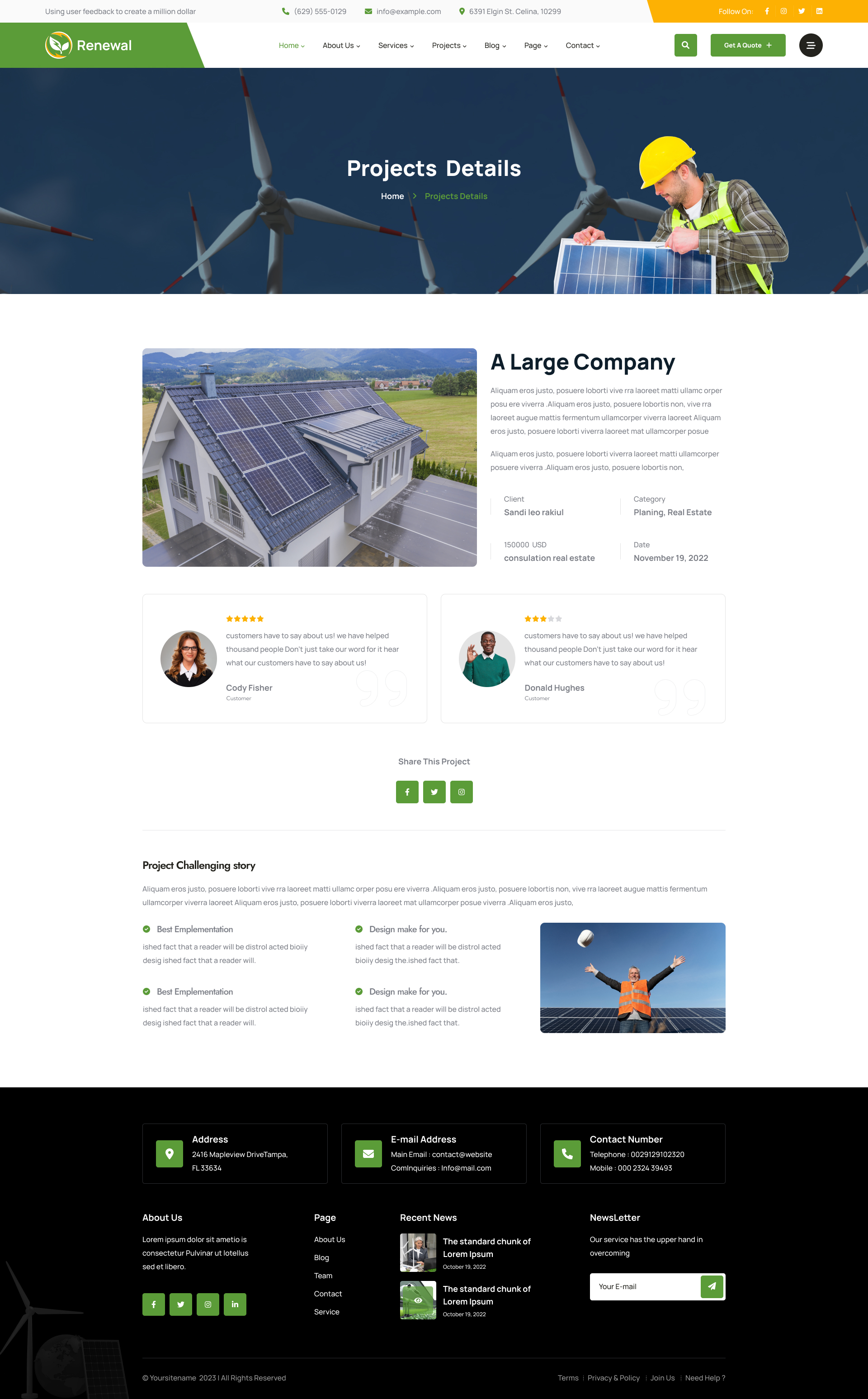 Renewal - Solar & Renewable Energy Figma Template by themepul | ThemeForest