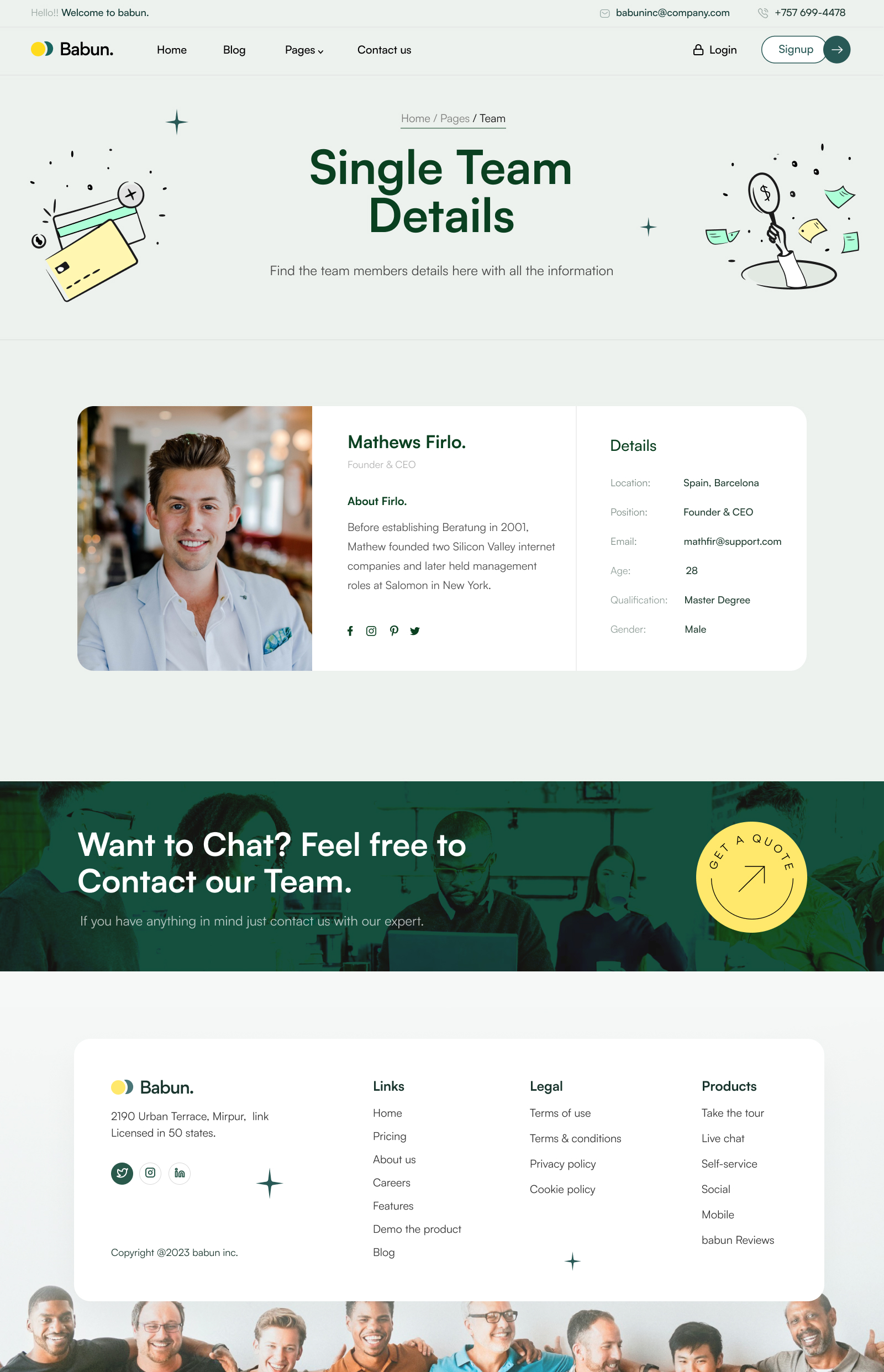 Babun - Business & Finance Figma Template by CreativeGigs | ThemeForest