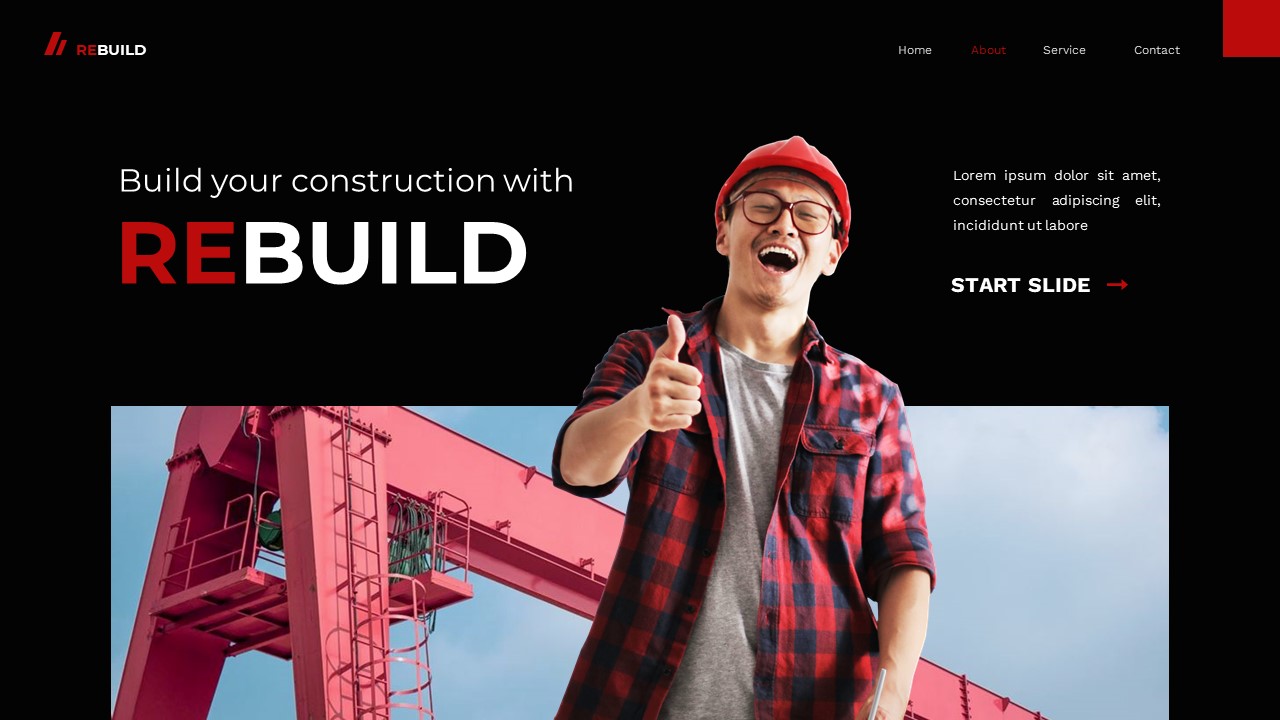 Rebuild - Construction & Building Powerpoint Templates, Presentation ...