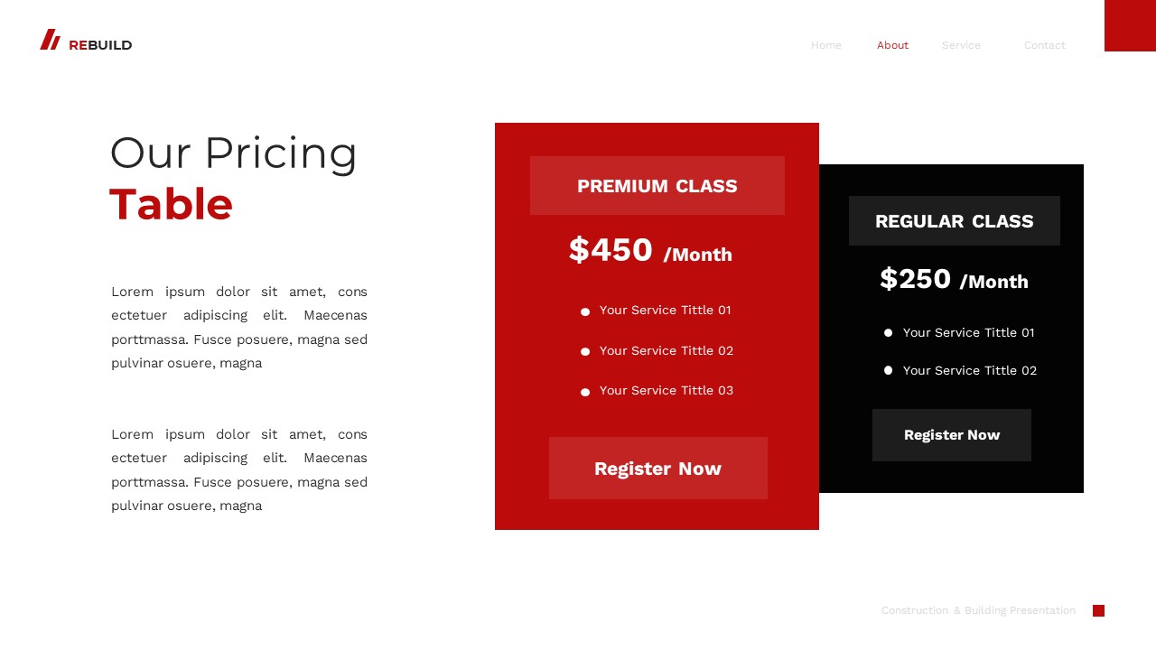 Rebuild - Construction & Building Powerpoint Templates, Presentation ...