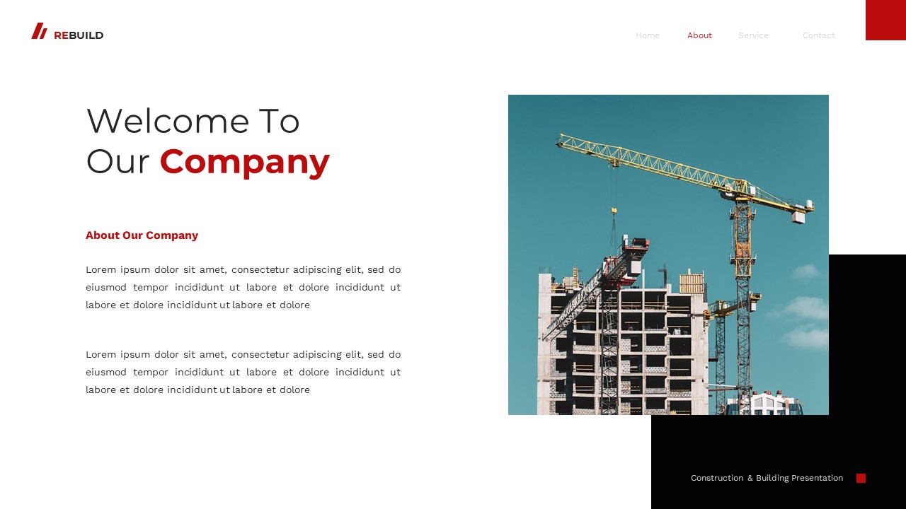Rebuild - Construction & Building Powerpoint Templates, Presentation ...