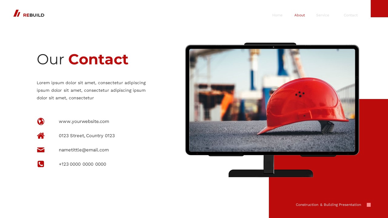 Rebuild - Construction & Building Powerpoint Templates, Presentation ...