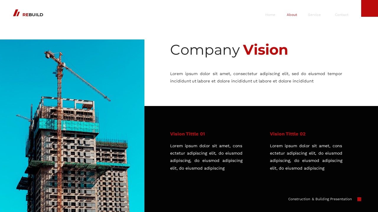 Rebuild - Construction & Building Powerpoint Templates, Presentation ...