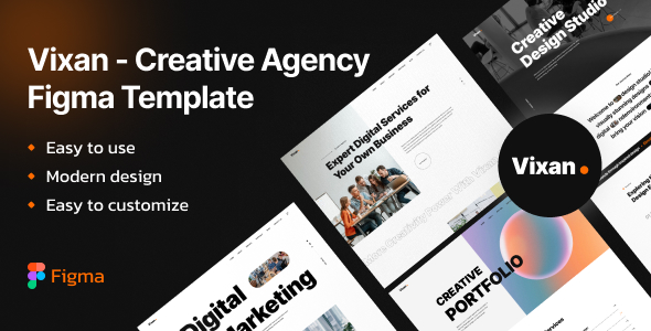 Vixan - Creative agency figma template by thememarch | ThemeForest