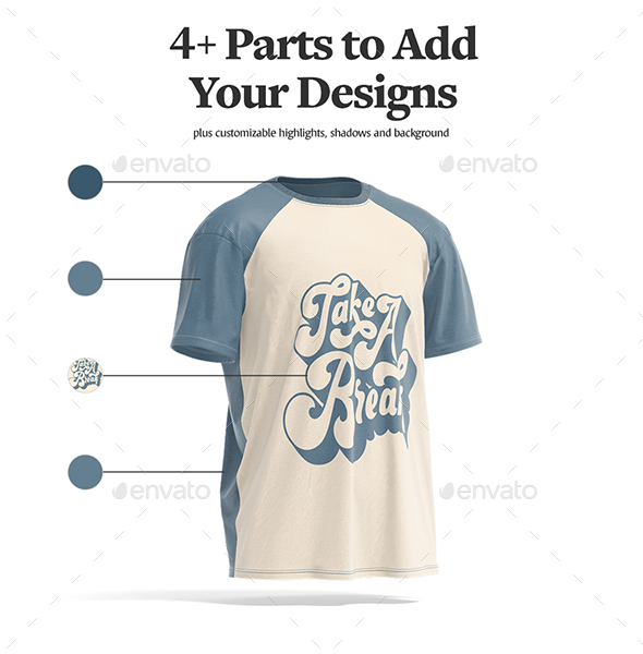 Oversized 360" T-shirt Mockup, Graphics | GraphicRiver