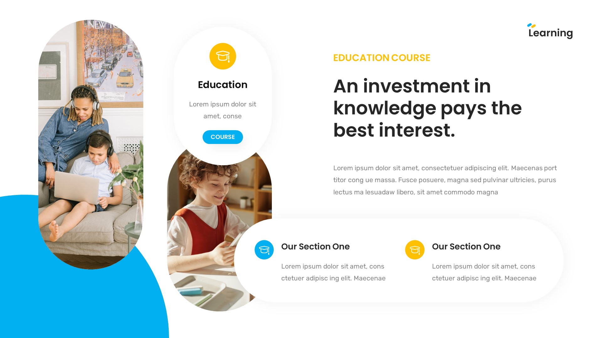 Learning - Education Online Course Powerpoint Template, Presentation ...