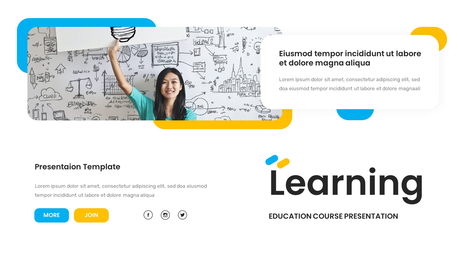 Learning - Education Online Course Google Slides Template, Presentation ...