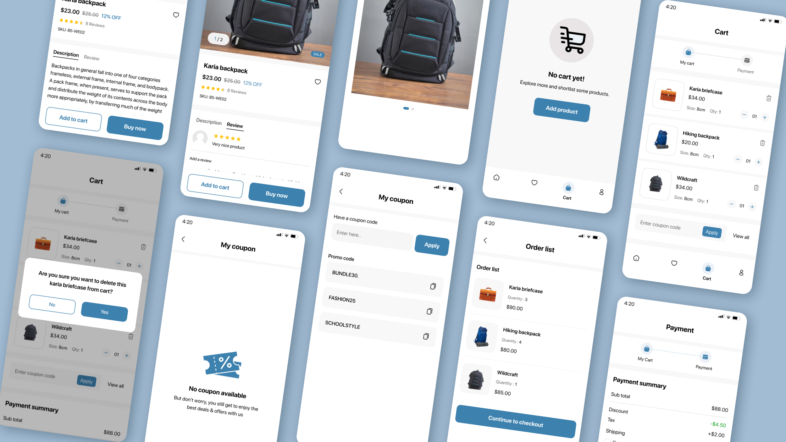 BagBuddy E-commerce app UI Template: Ecommerce app in Flutter(Android, iOS) App | Shopping App ...