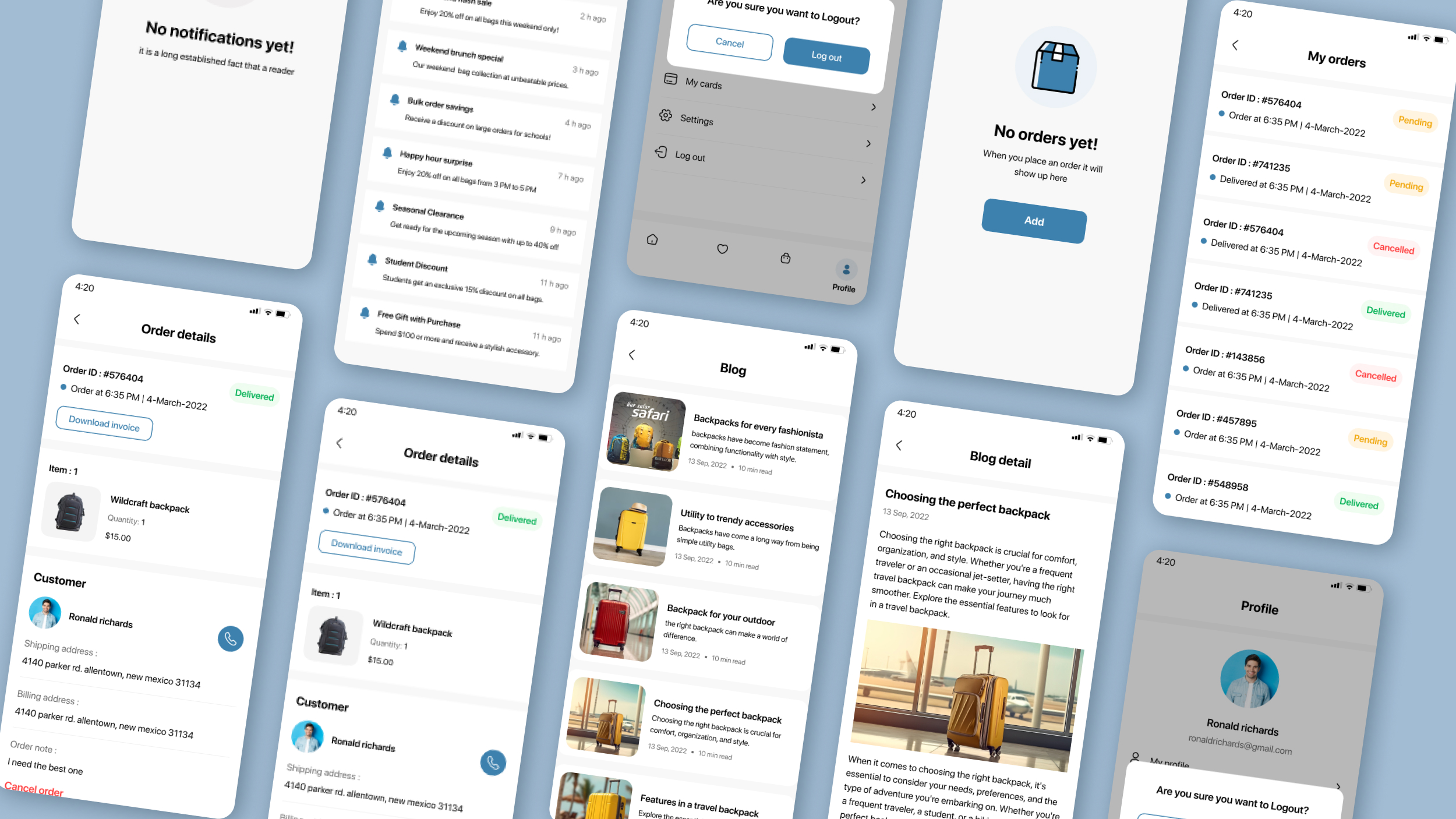 BagBuddy E-commerce app UI Template: Ecommerce app in Flutter(Android, iOS) App | Shopping App ...