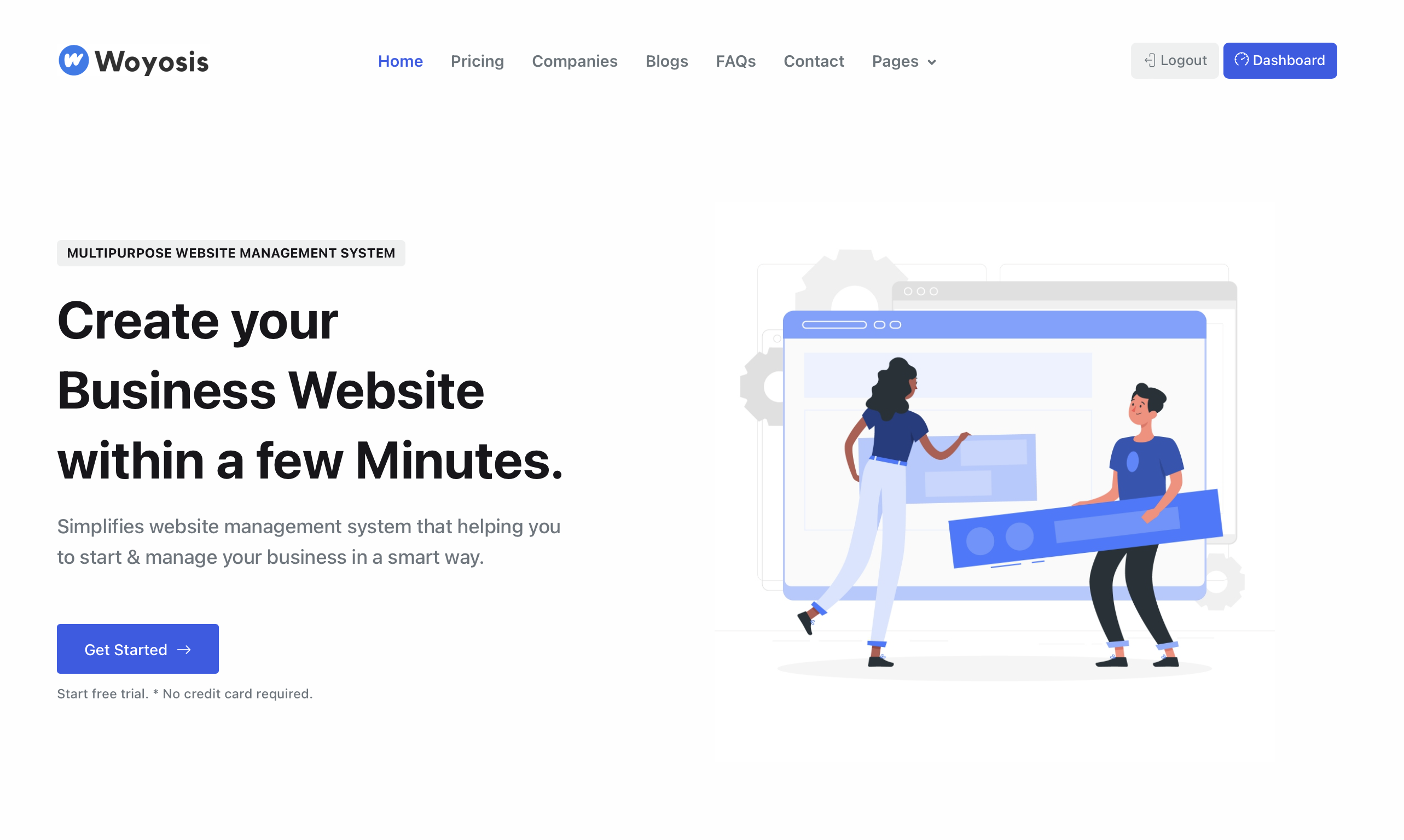 Woyosis - Saas Multi Company CMS - Events - Products & Jobs Script by codericks