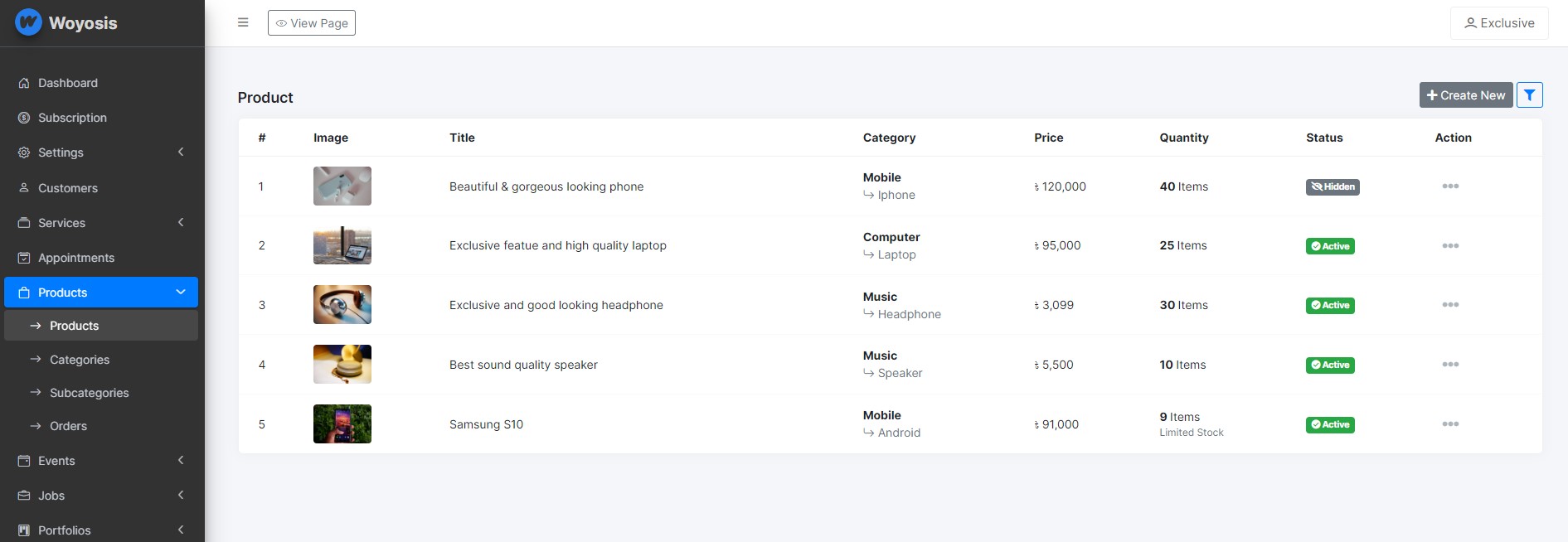 Woyosis - Saas Multi Company CMS - Events - Products & Jobs Script by codericks