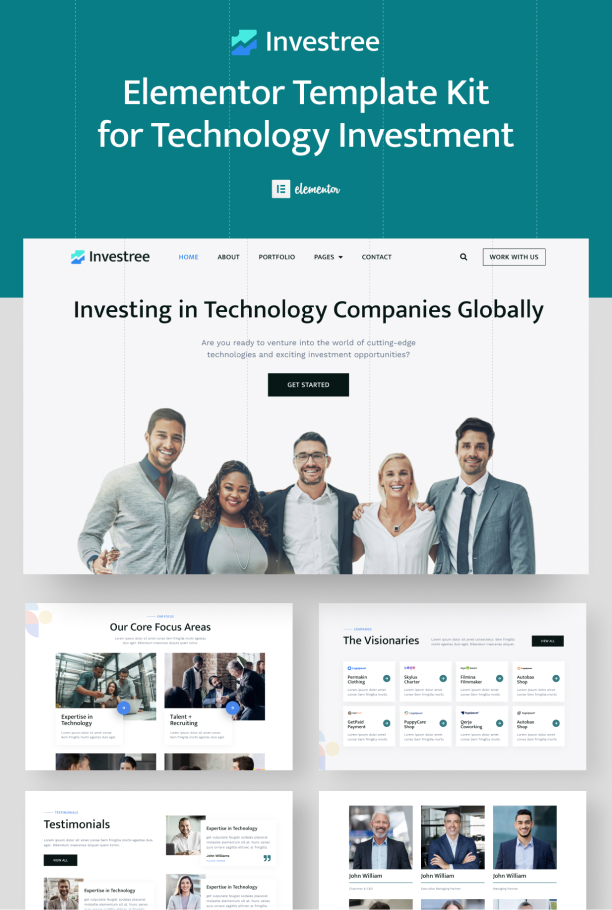Investree - Venture Capital & Angel Investor Elementor Pro Template Kit ...