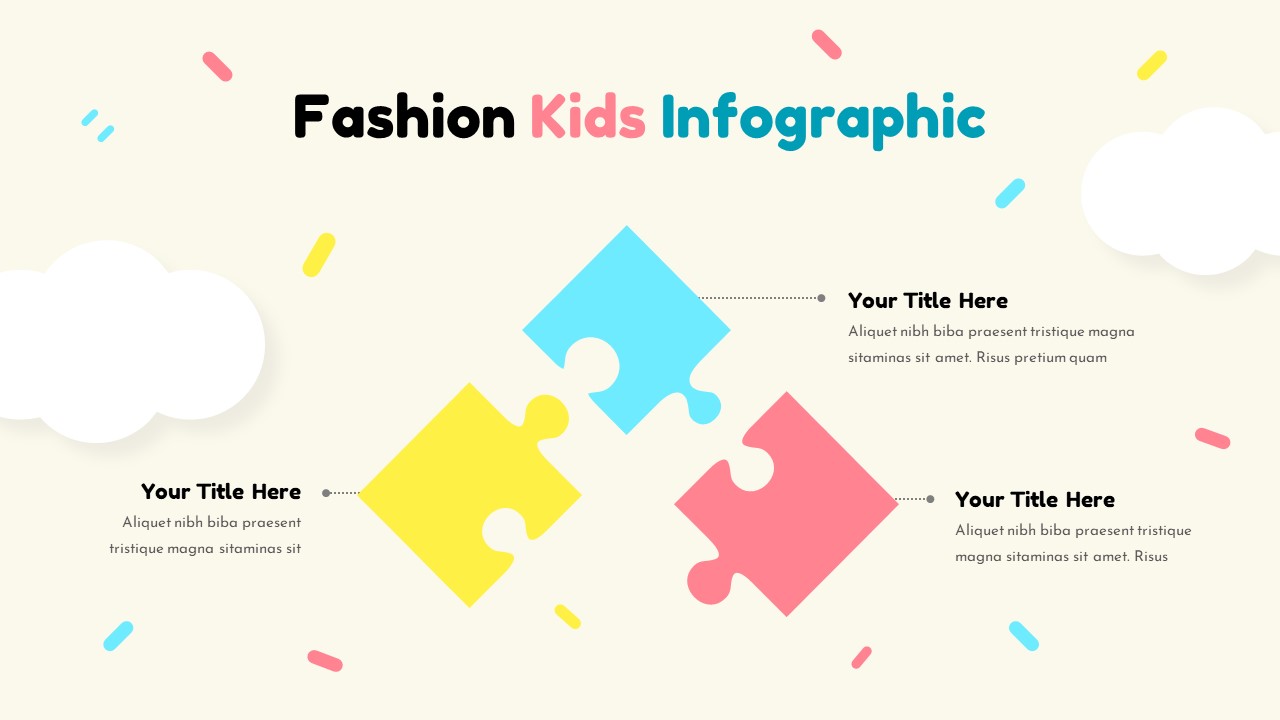 Decorative Kids Fashion Store PowerPoint Template, Presentation Templates