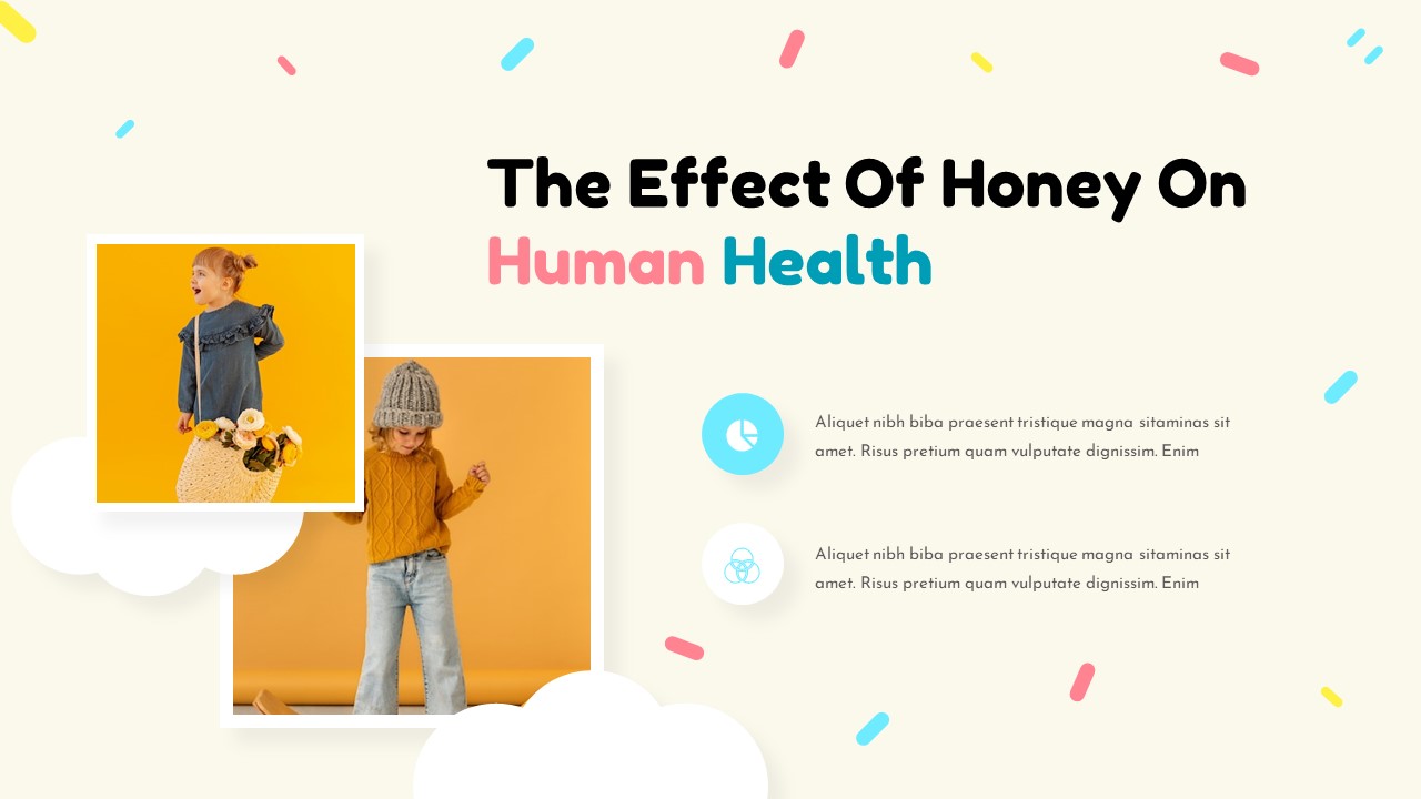 Decorative Kids Fashion Store PowerPoint Template, Presentation Templates