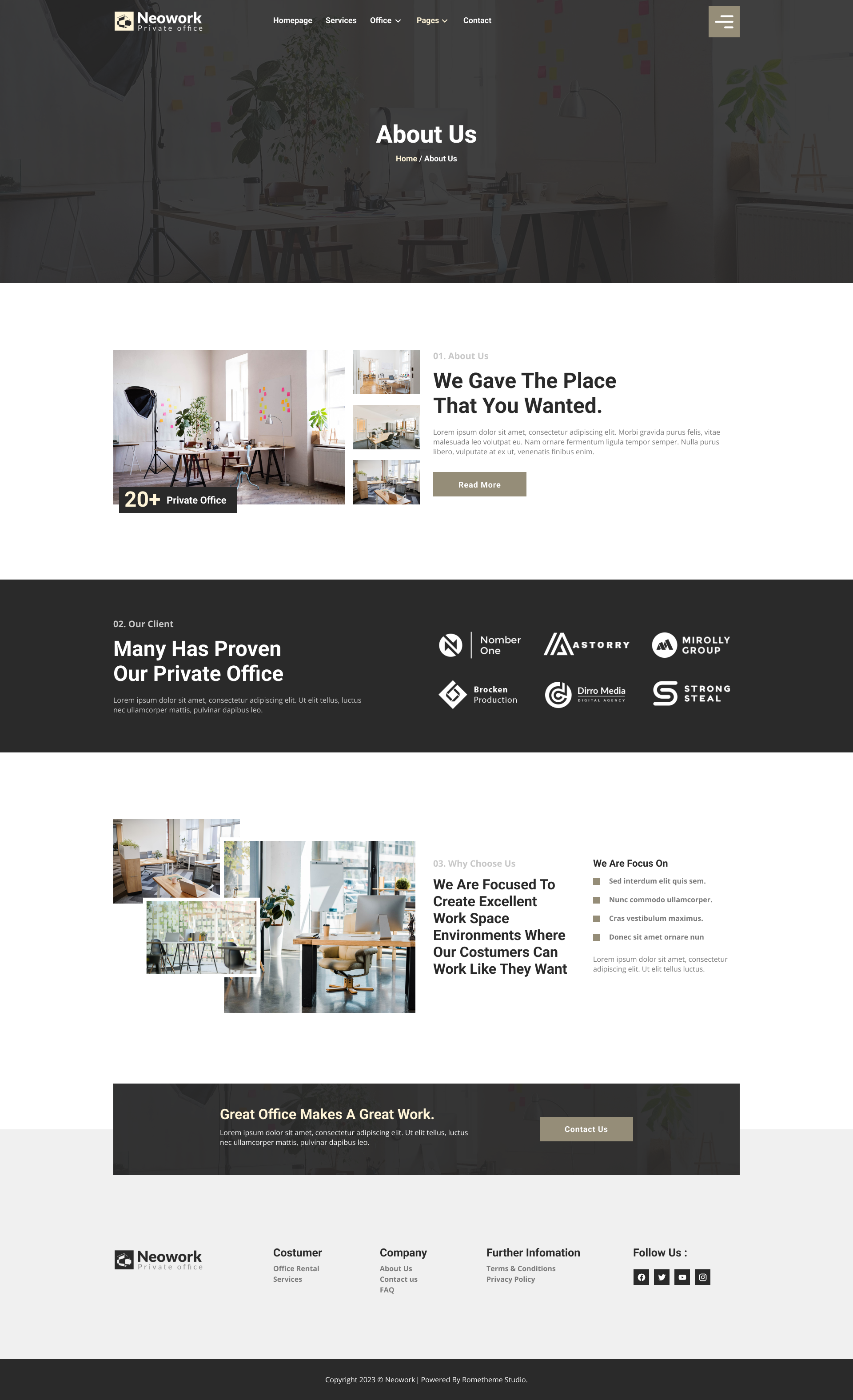 Neowork - Private Office Figma Template by Rometheme | ThemeForest