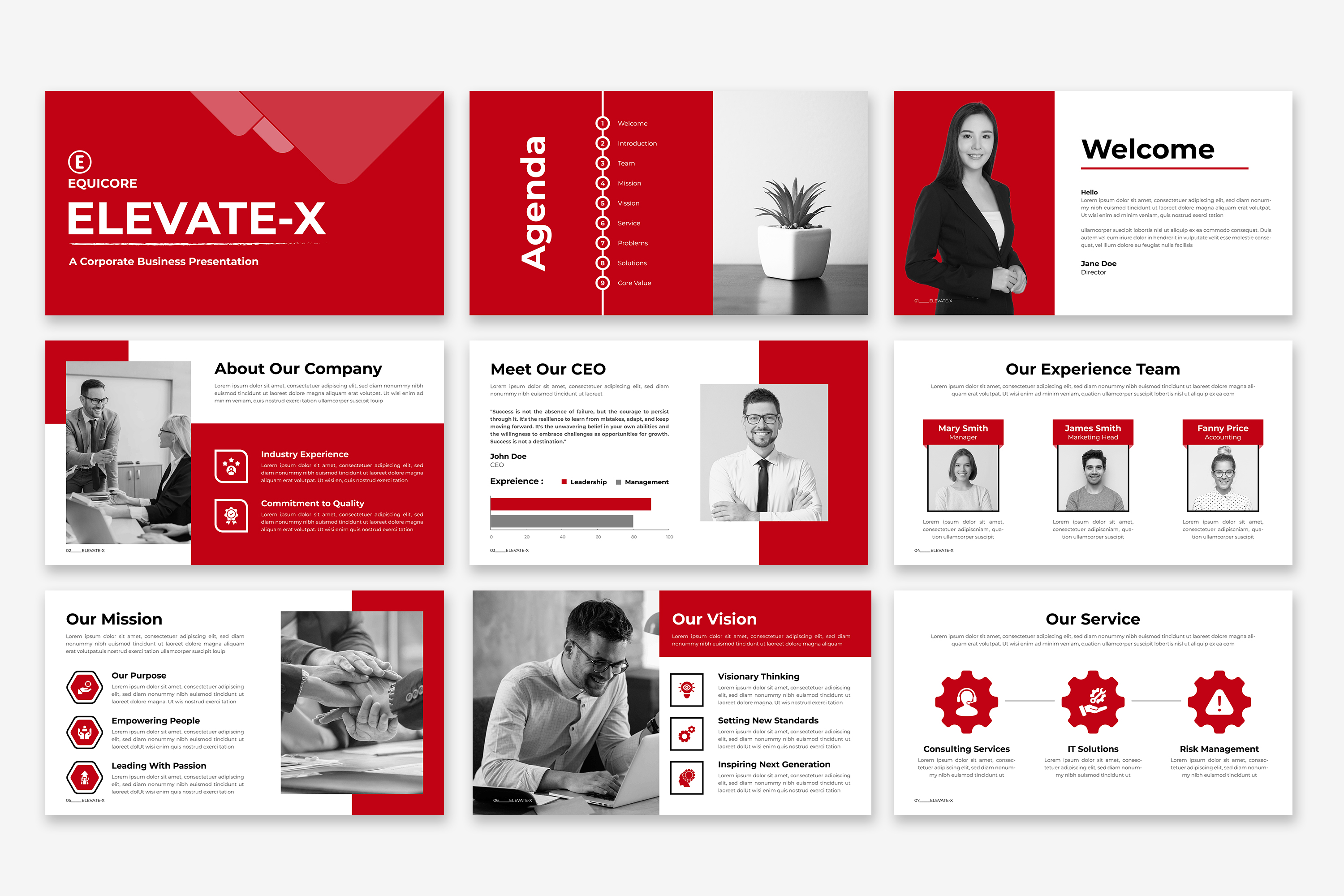 ELEVATE-X Business Presentation Template, Presentation Templates ...