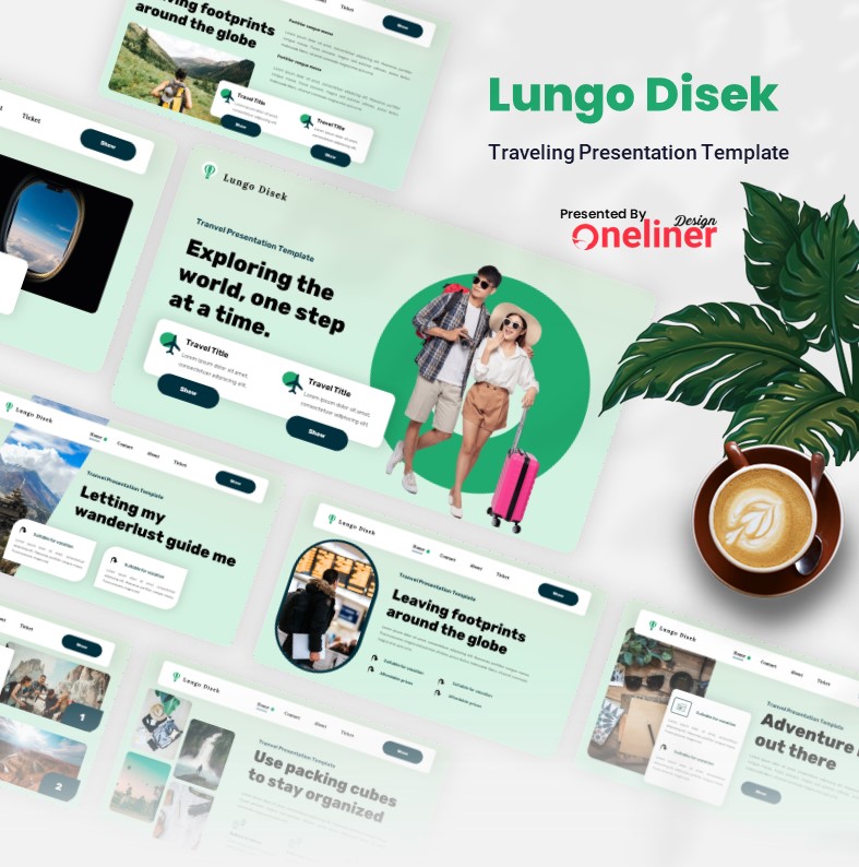 Lungo Disek - Travel Guide Powerpoint Template, Presentation Templates