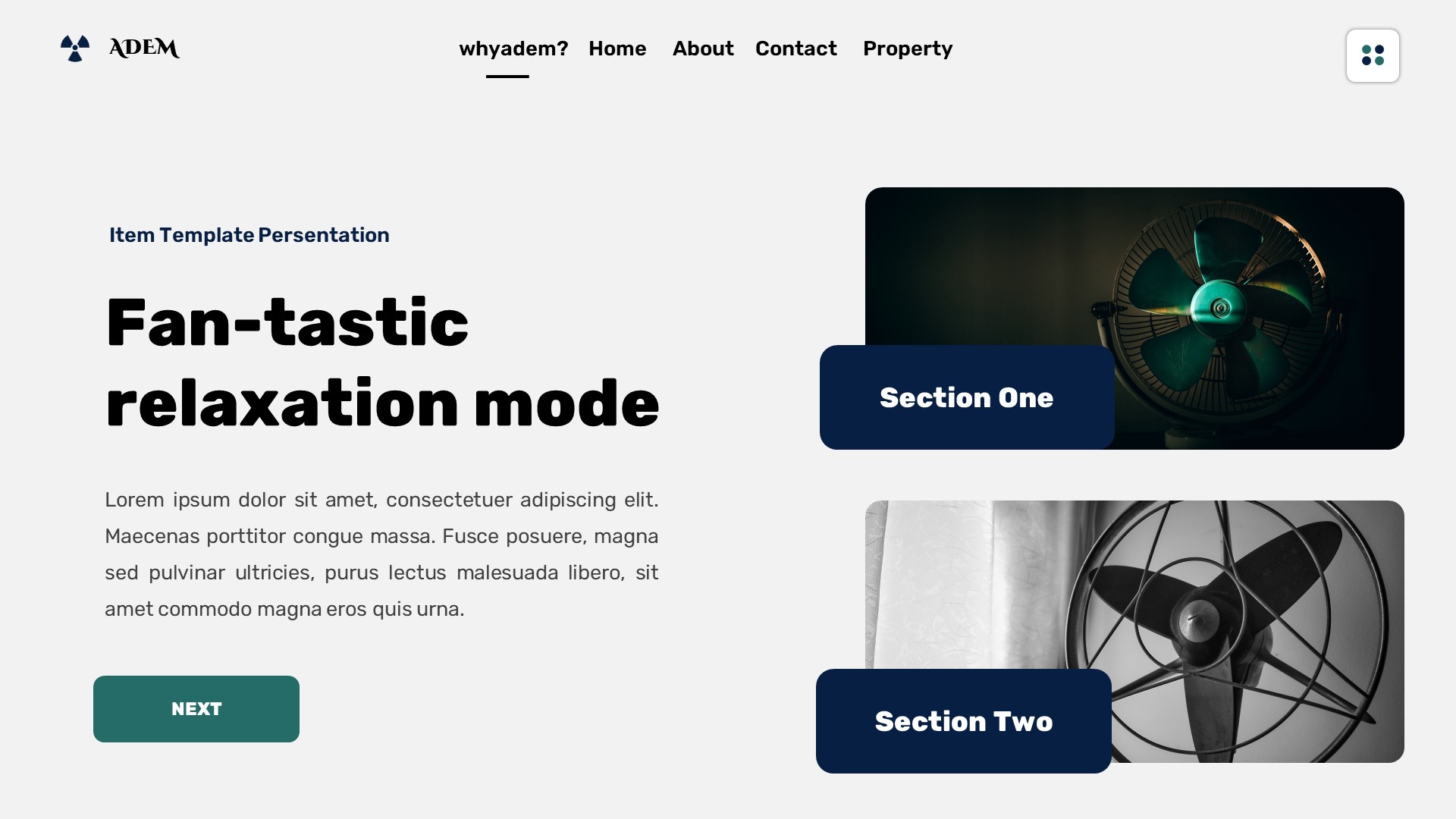 Adem - Fan Electricity Powerpoint Template, Presentation Templates