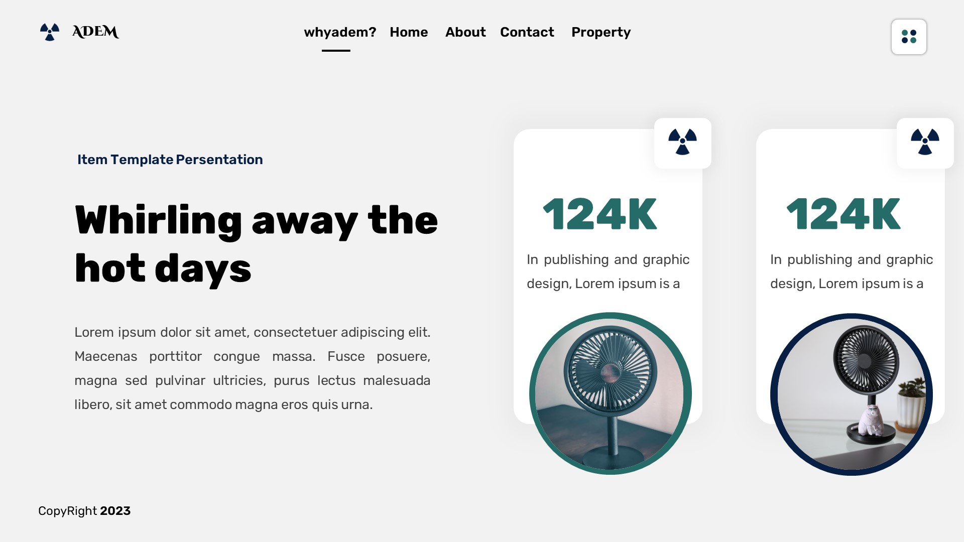 Adem - Fan Electricity Powerpoint Template, Presentation Templates