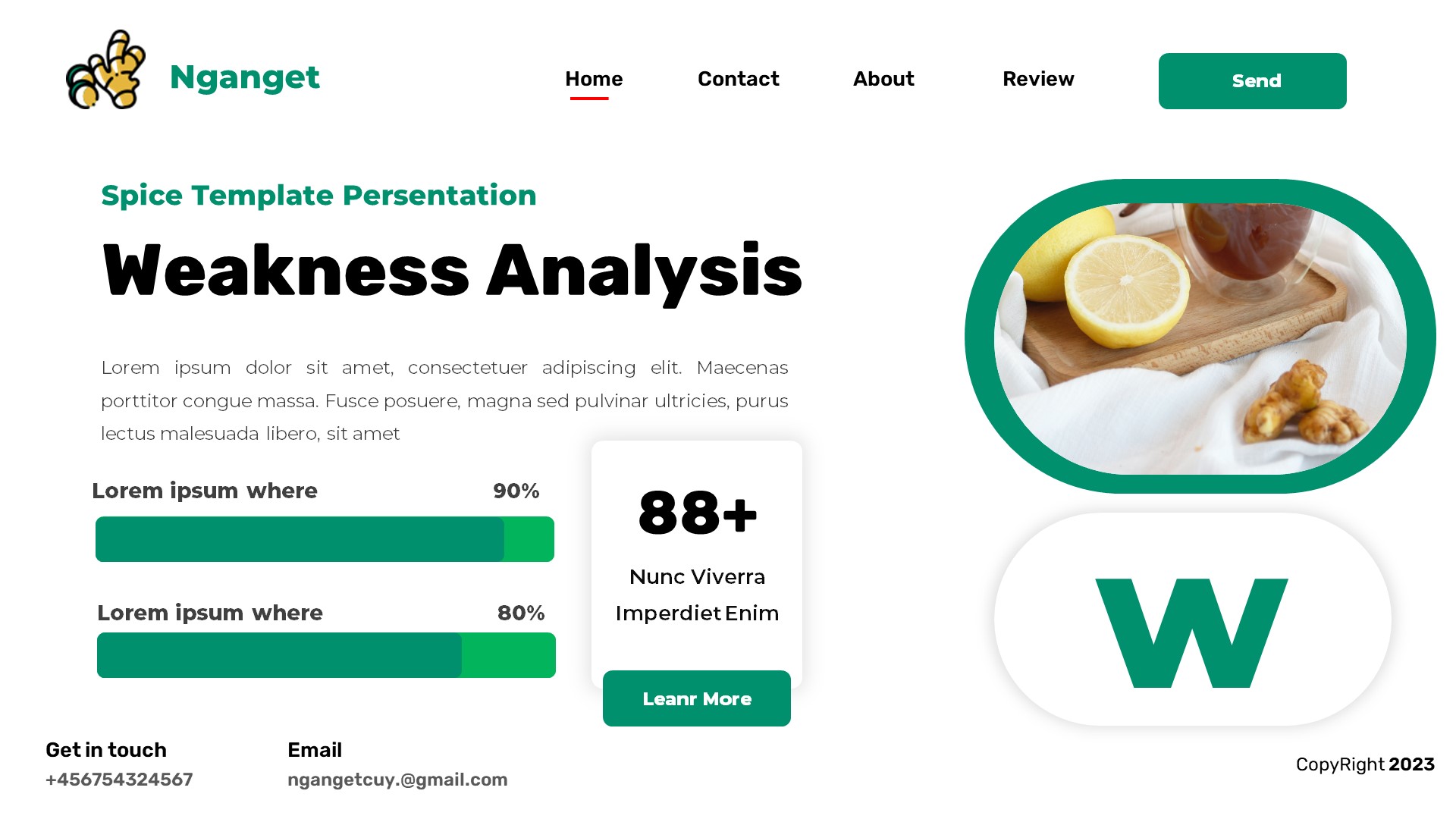 Nganget - Herbal Spice Google Slides Template, Presentation Templates