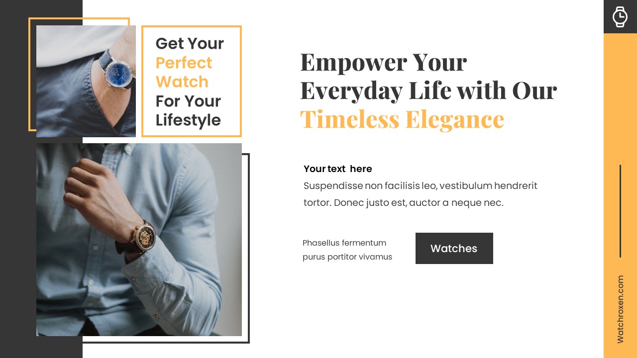 Roxen - Watch Product Powerpoint Template, Presentation Templates ...