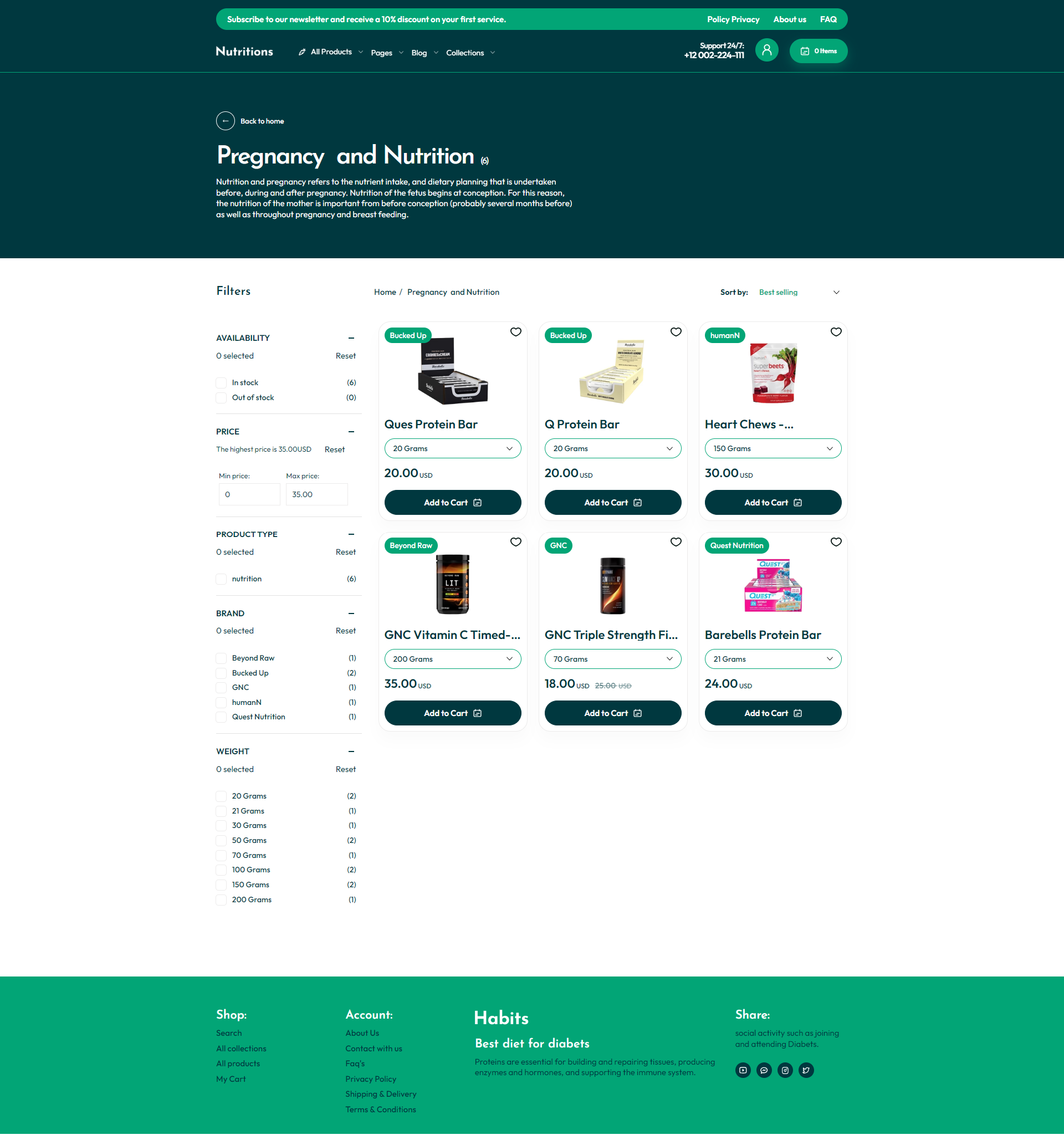 Nutrition - Dietitian & Wellness Shopify 2.0 Theme by RajodiyaInfotech