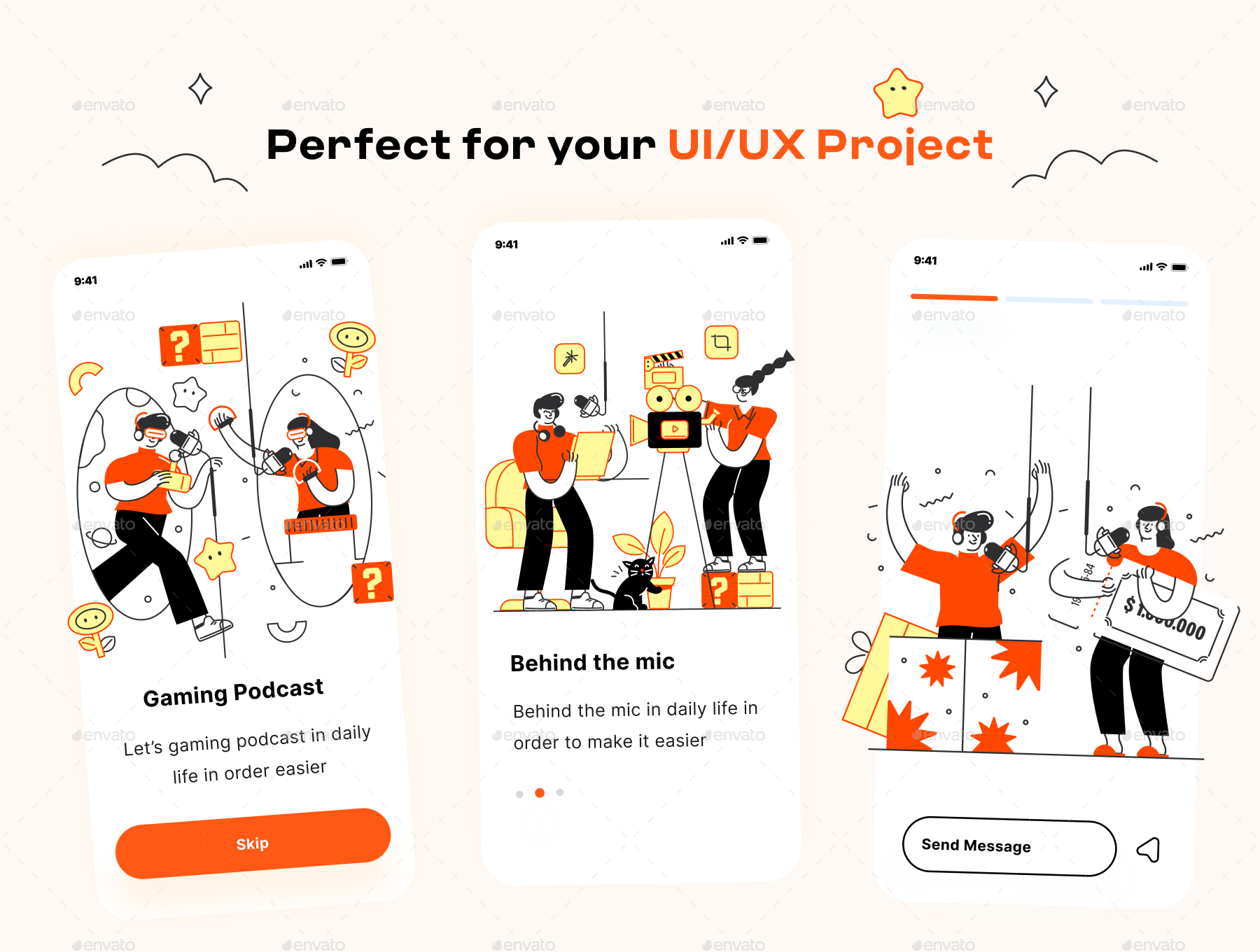 Podcast Illustration pack, Graphics | GraphicRiver