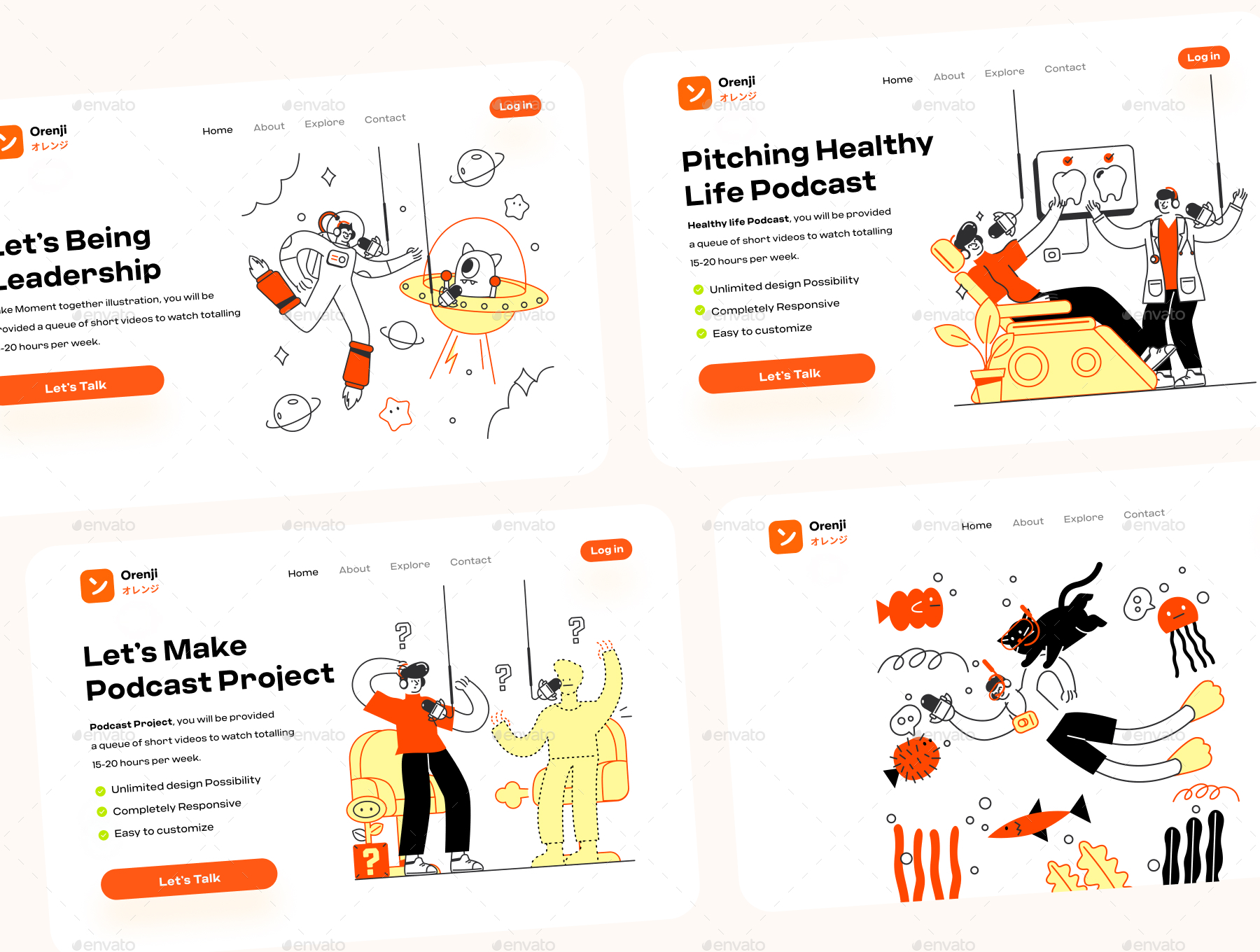 Podcast Illustration pack, Graphics | GraphicRiver