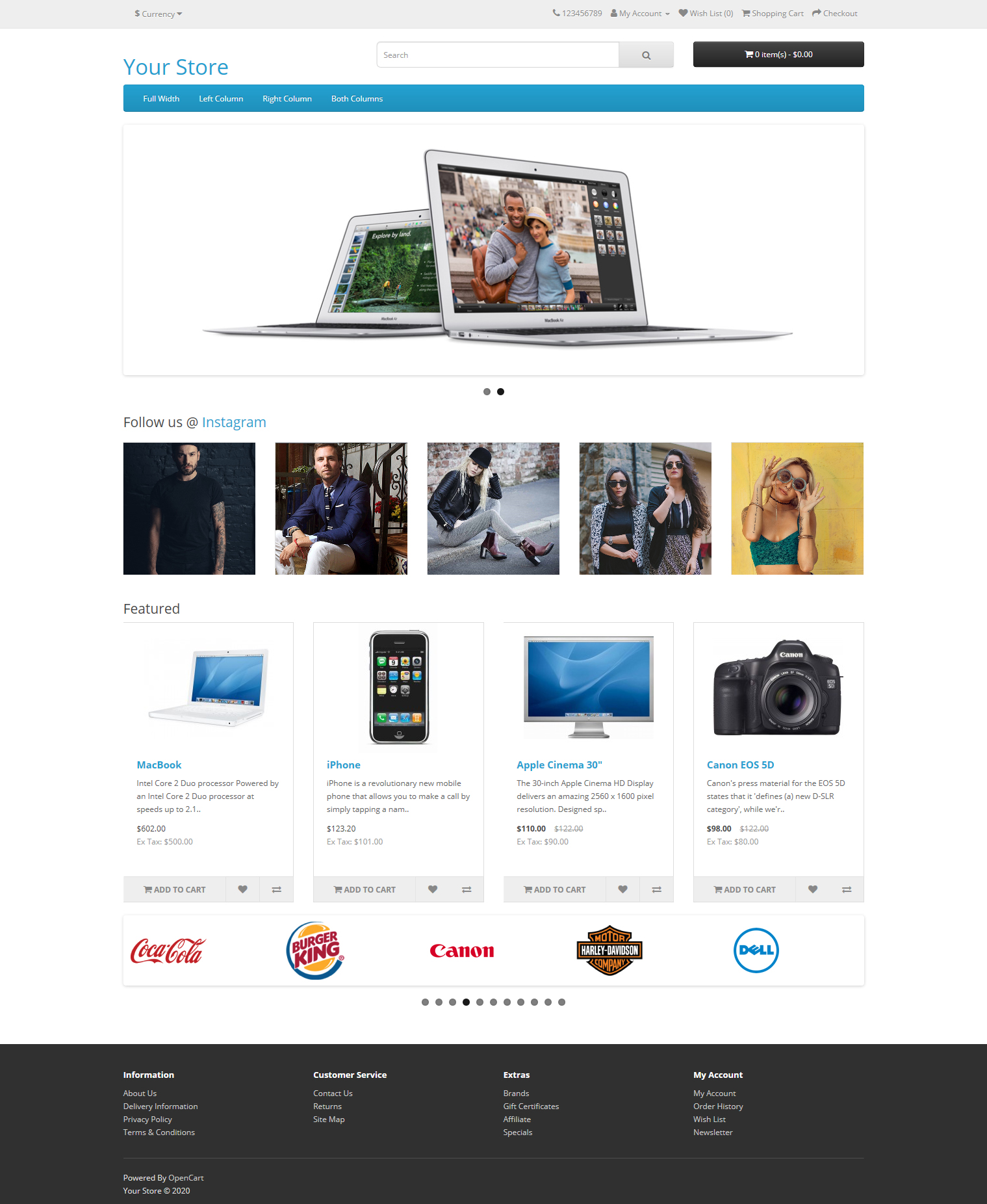 Instagram Module with Home Page Widget and Infinite Loading Page ...