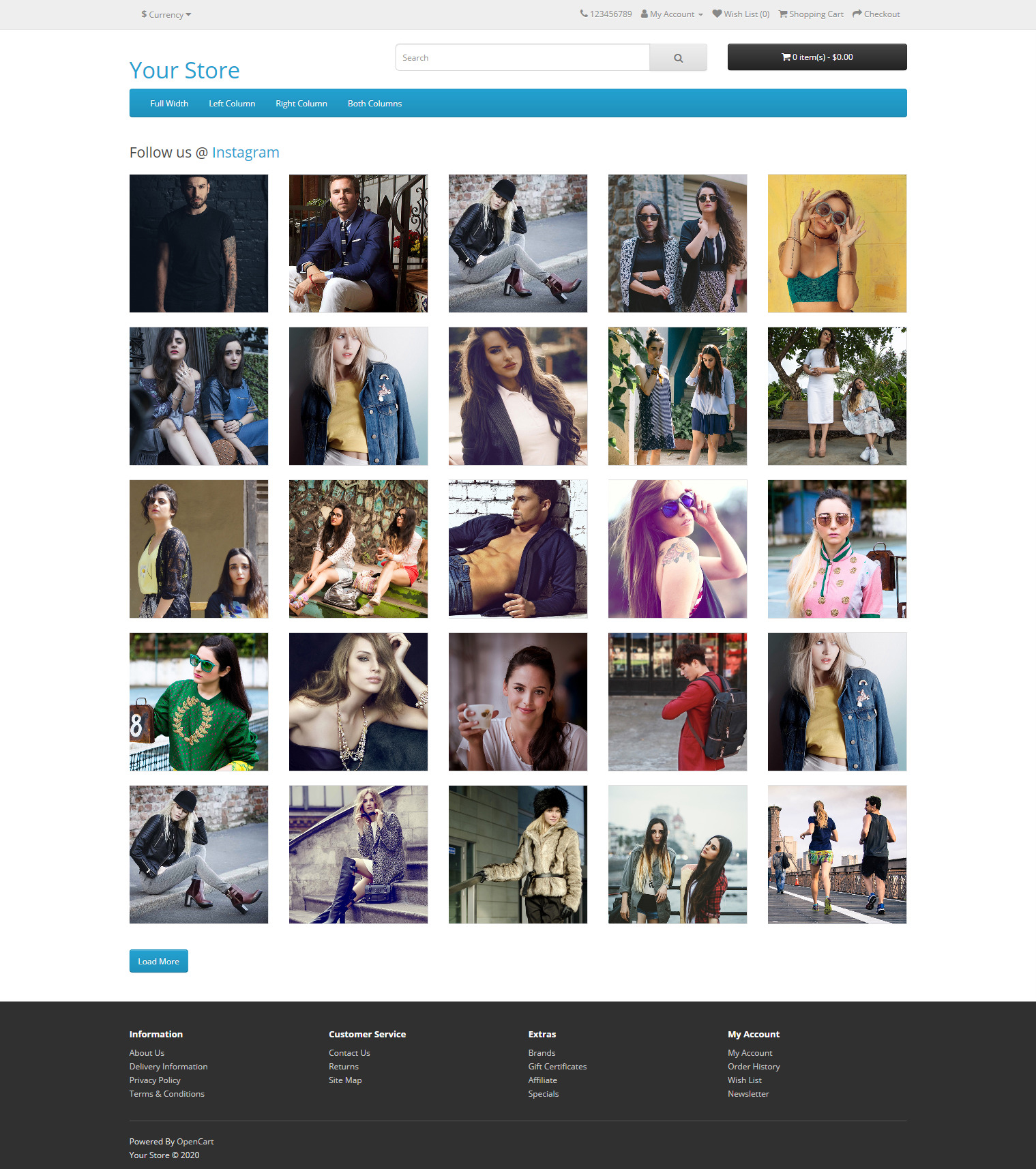 Instagram Module with Home Page Widget and Infinite Loading Page ...
