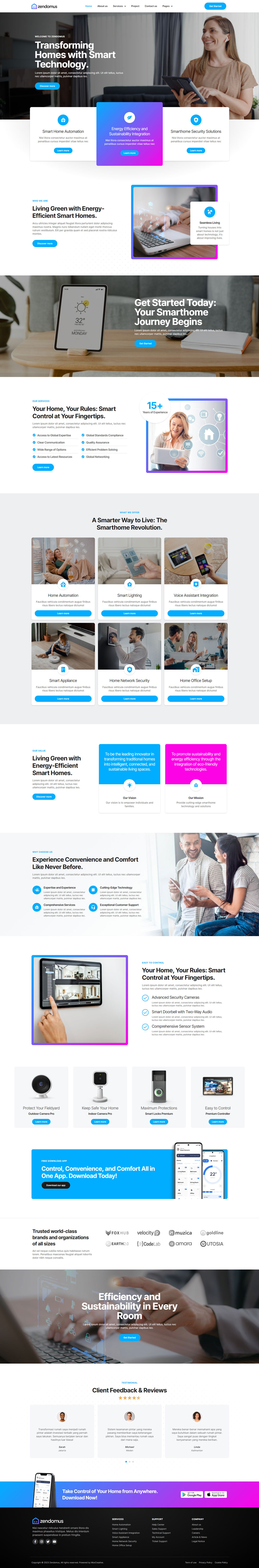 Zendomus - Smart Home & Technology Services Elementor Pro Template Kit by moxcreative